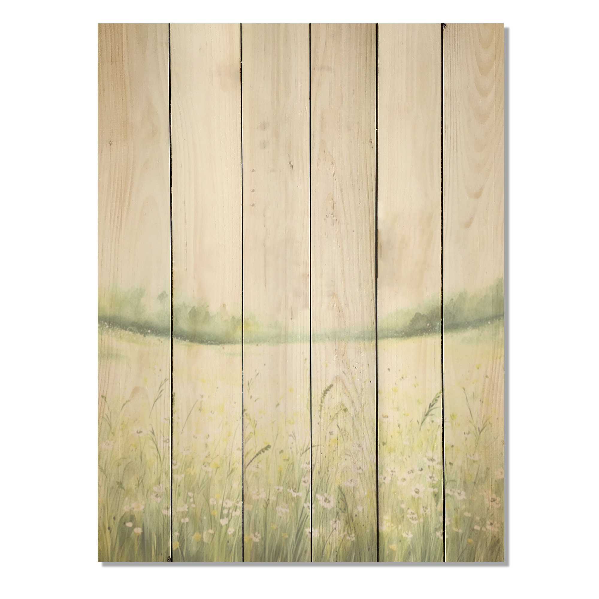 Lark Manor Meadow Scenery Minimalism Serenity - Meadow Wood Wall Art On ...