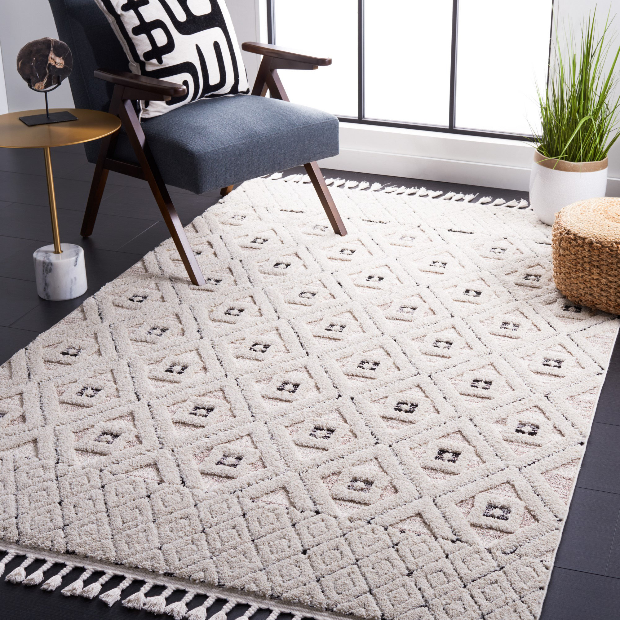 Foundry Select Shiflet Performance Geometric Rug | Wayfair