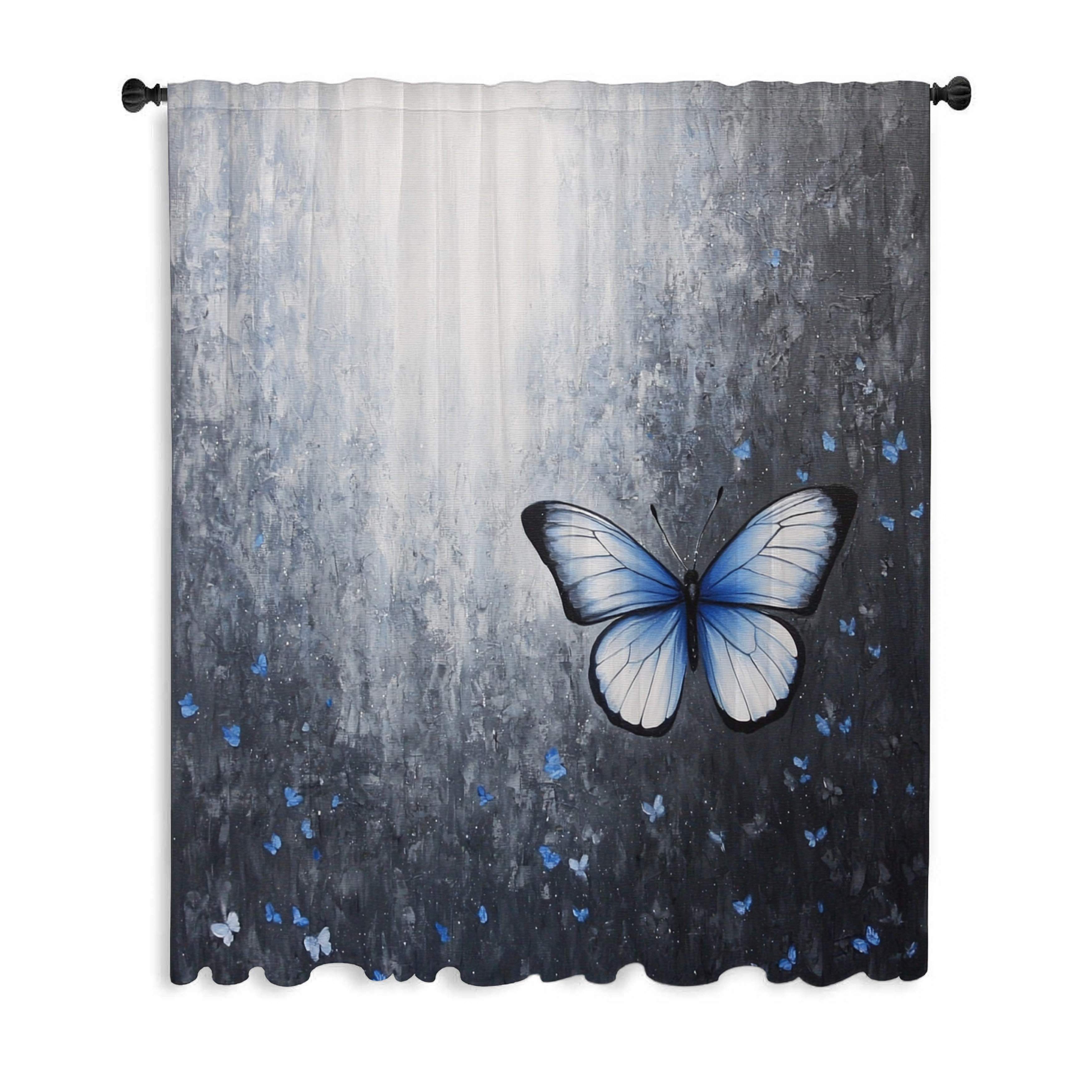 Dakota Fields Butterfly Flight Window Curtains, Insect Blockout & Sheer ...
