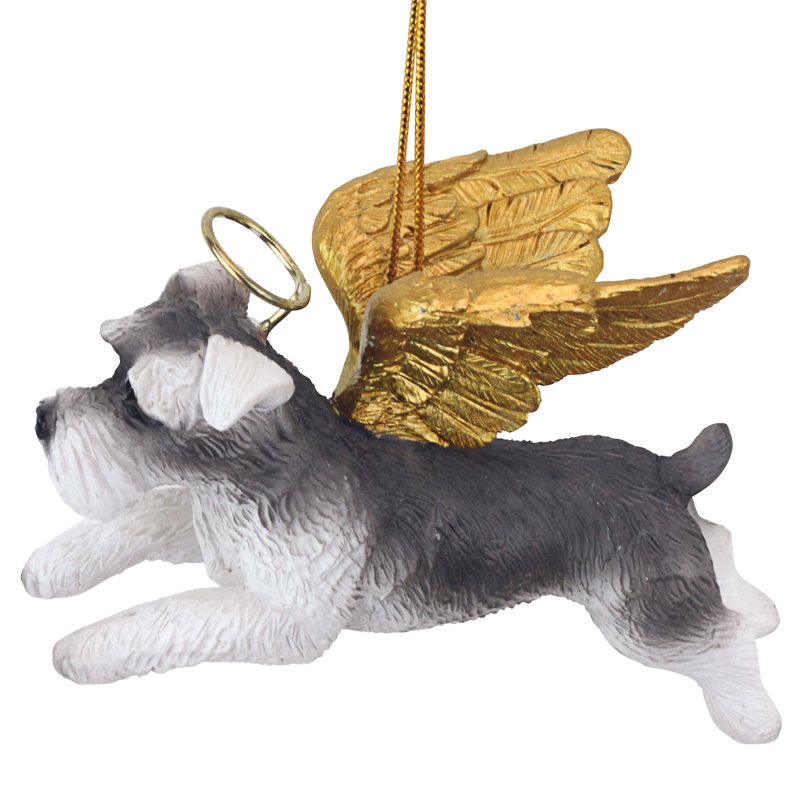 Design Toscano Honor the Pooch Mini Schnauzer Holiday Dog Angel ...
