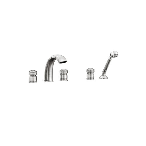 Devon & Devon Royal 3 Handle Deck Mounted Roman Tub Faucet Trim with ...