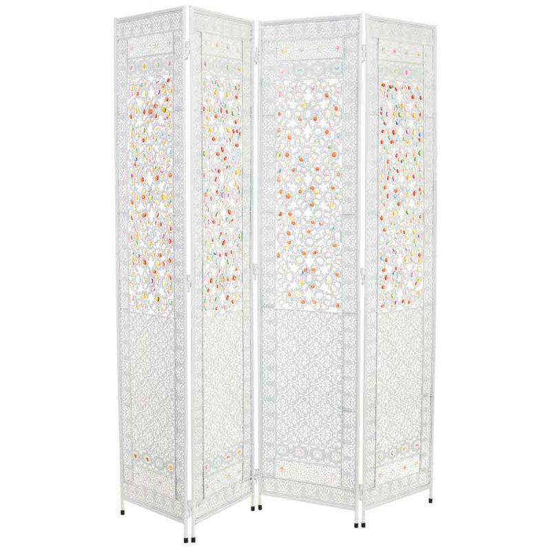 Astoria Grand Didama 160cm W x 172cm H 4 - Panel Metal Folding Room ...