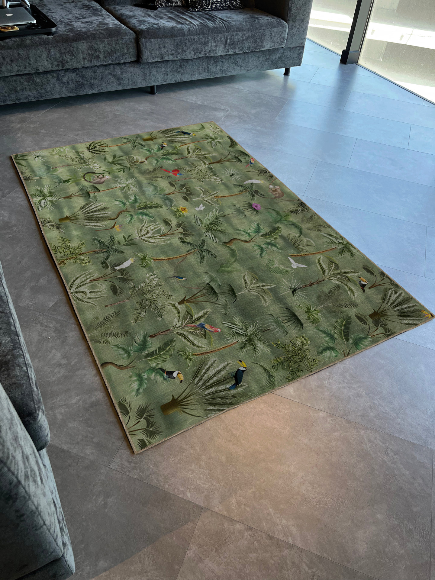 Bloomsbury Market Green Forest-Themed Bird and Tree Patterned Creative ...