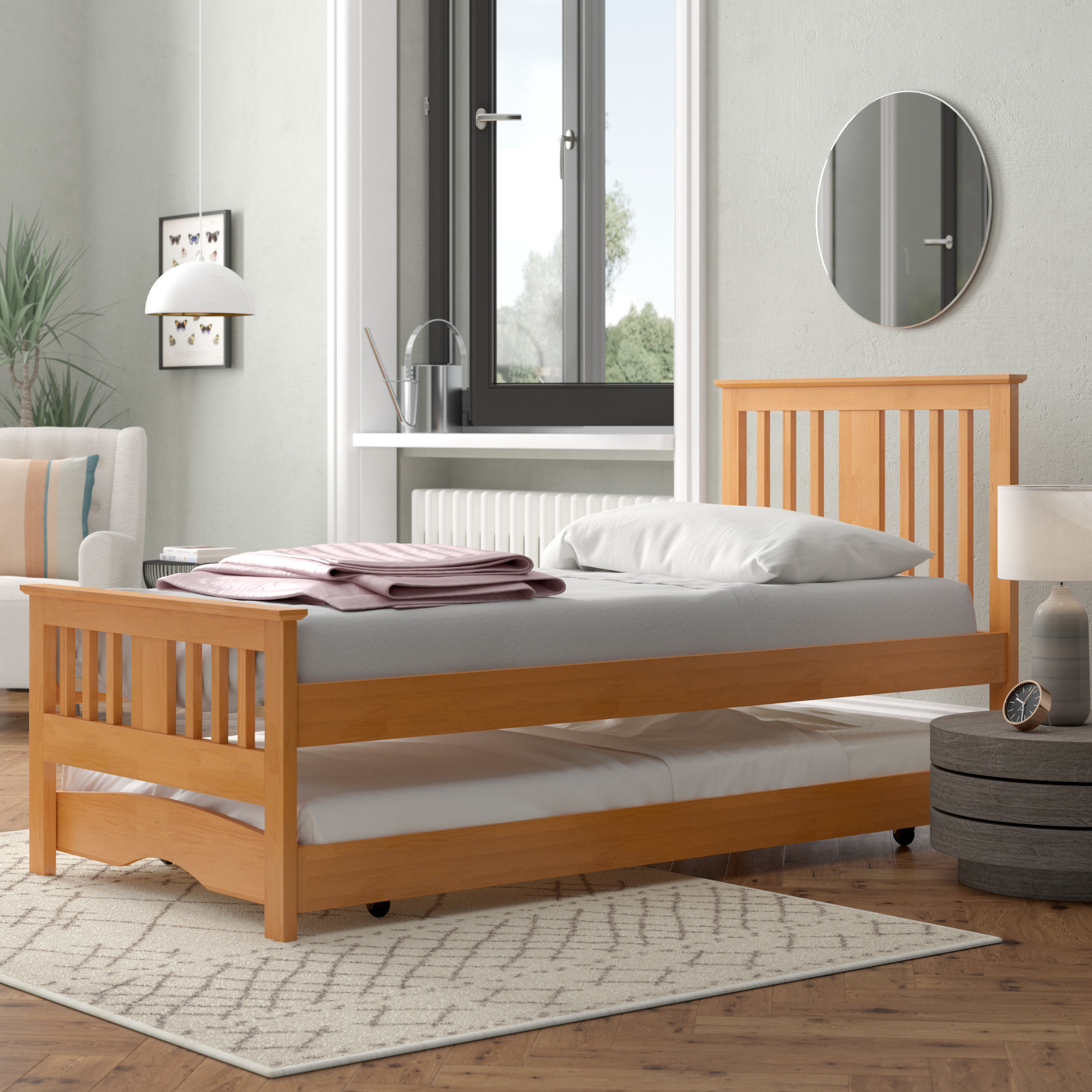 August Grove Guest Bed with Trundle & Reviews | Wayfair.co.uk