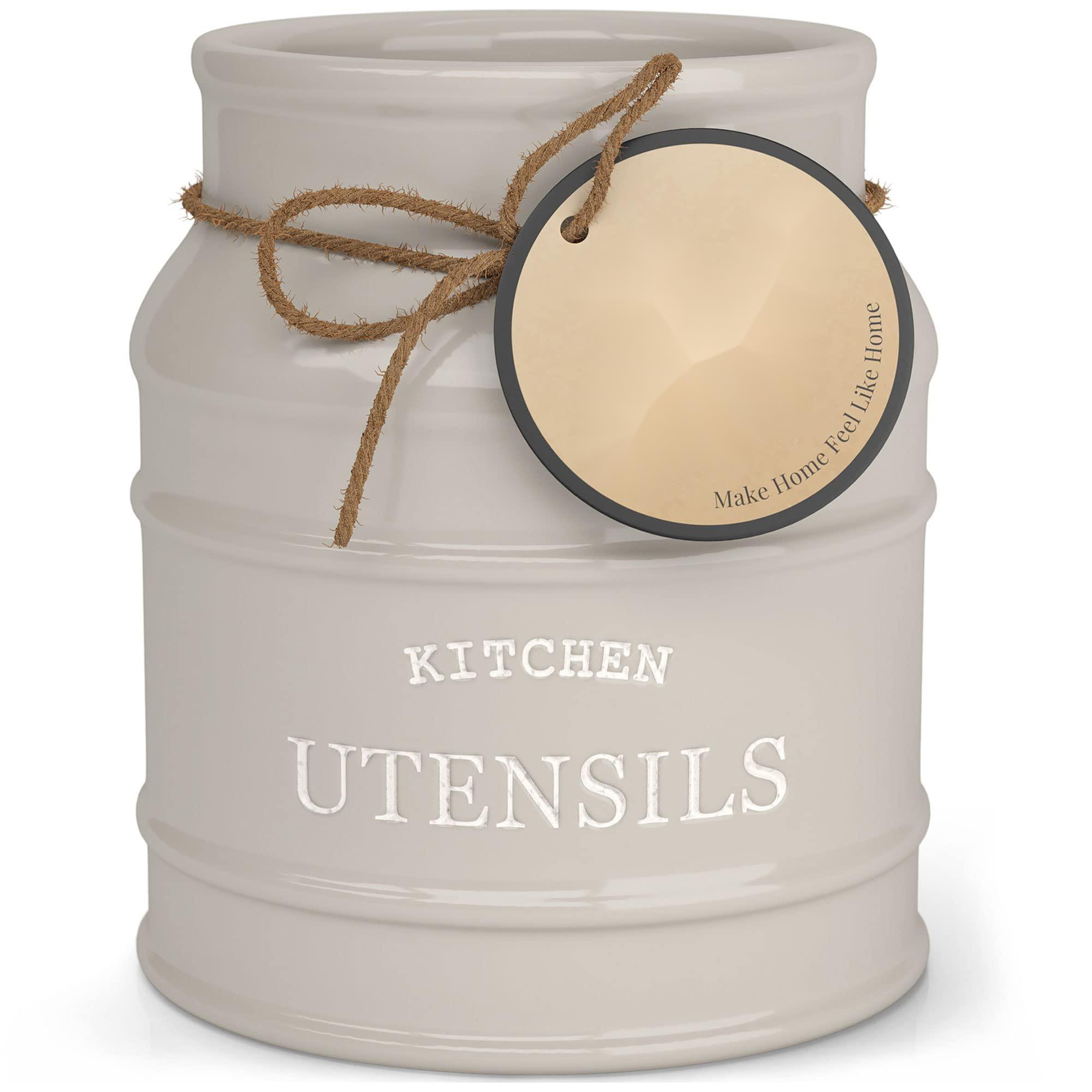 Rosalind Wheeler Ceramic Farmhouse Utensil Holder For Kitchen Counter ...