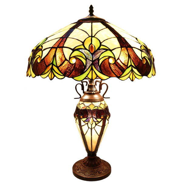 Fleur De Lis Living Lampe de table en bronze antique 24 po Crepeau et ...