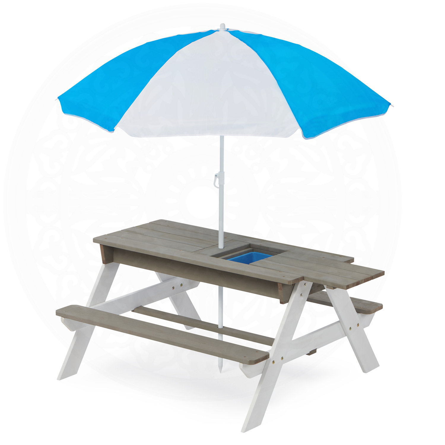 Harriet Bee Versatile Wooden Kids Outdoor Activity Table with Umbrella ...