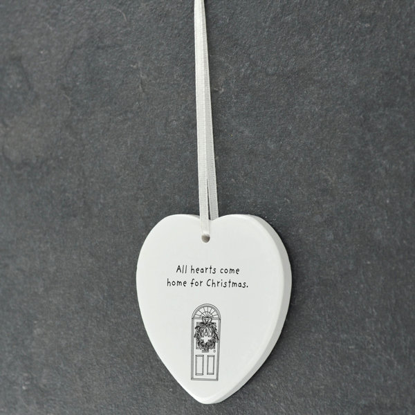 The Seasonal Aisle Carley Hearts Come Home For Christmas Heart Shaped ...