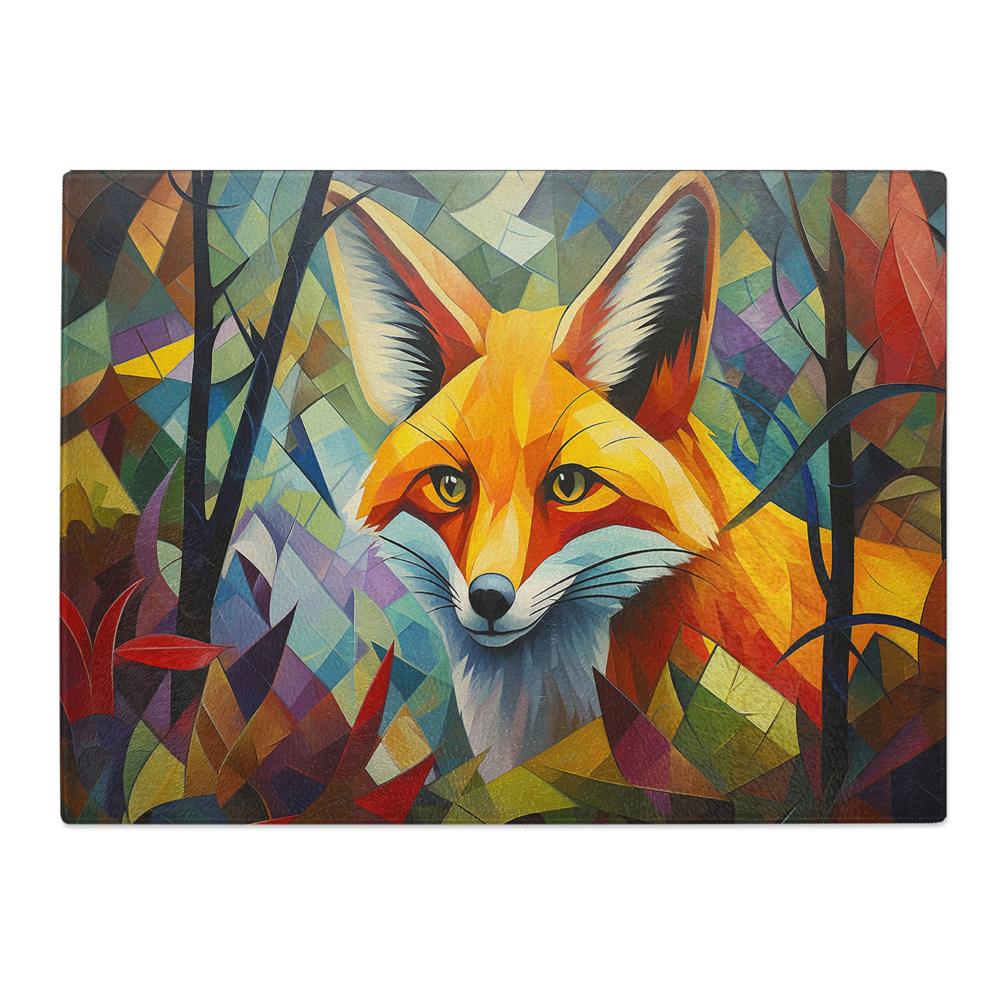 Metro Lane Fox Orphism Glass Chopping Board | Wayfair.co.uk
