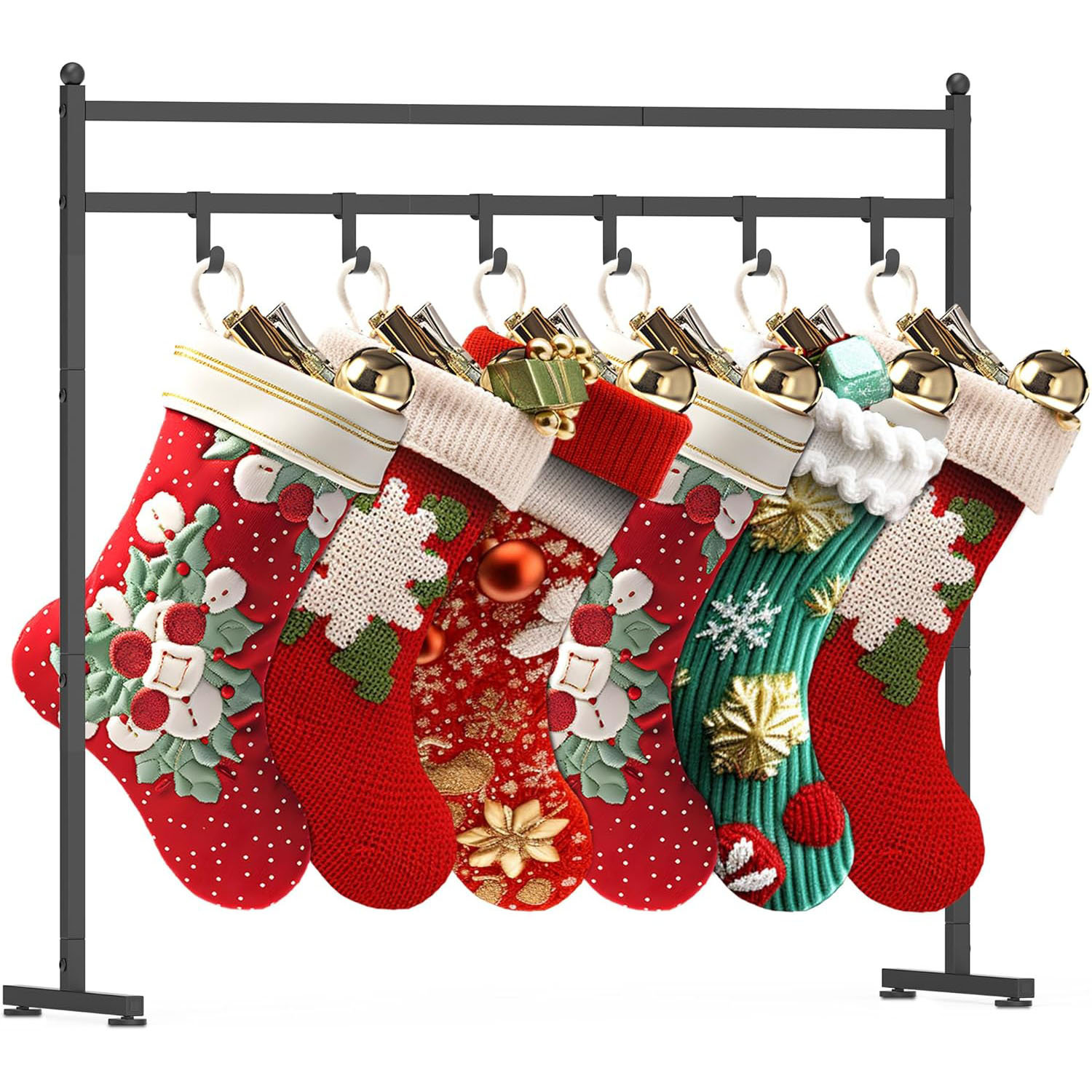 The Holiday Aisle® Freestanding Christmas Stocking Holder Stand with 8 ...