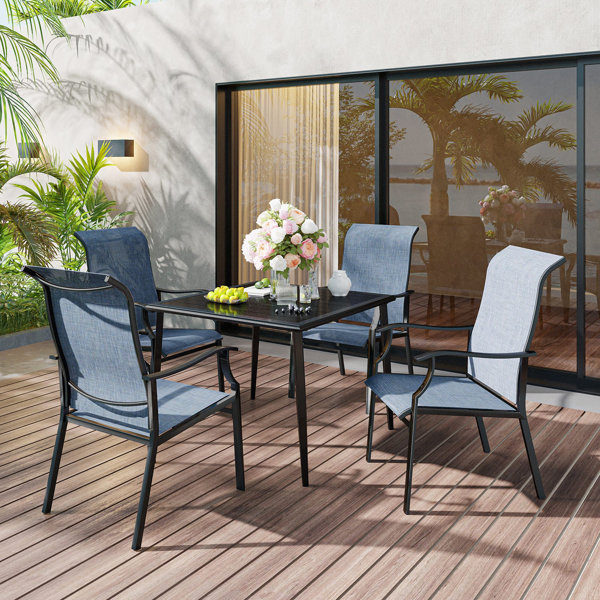 Hokku Designs Woodroe 4 - Person Square Outdoor Dining Set | Wayfair
