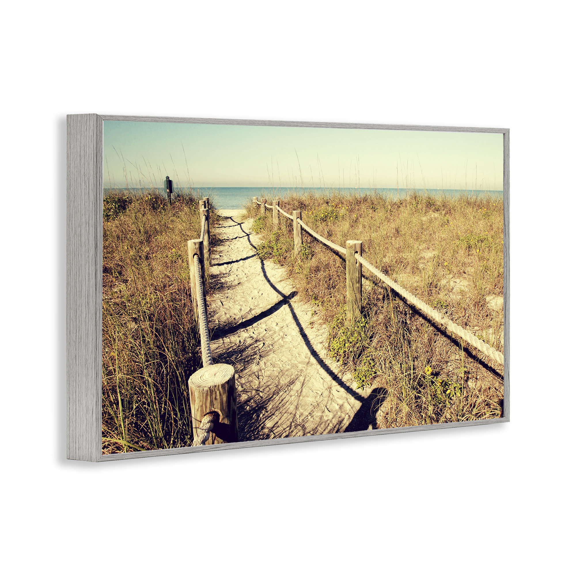 Ebern Designs Sandy Path Railing Giclee Art by Gail Peck | Wayfair