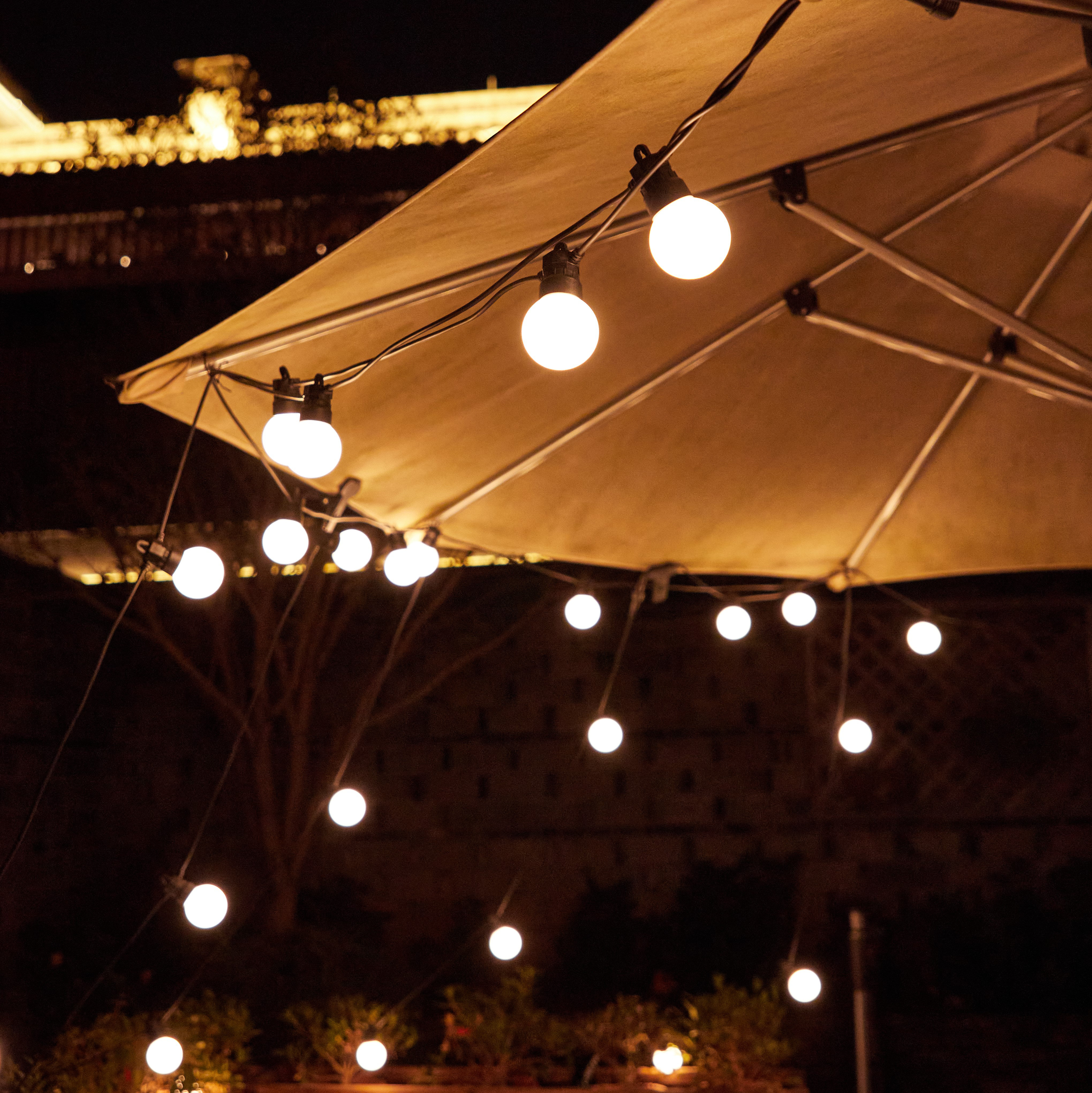 Arlmont & Co. 579''''outdoor 24 - Solar Powered Bulb Globe String Light ...