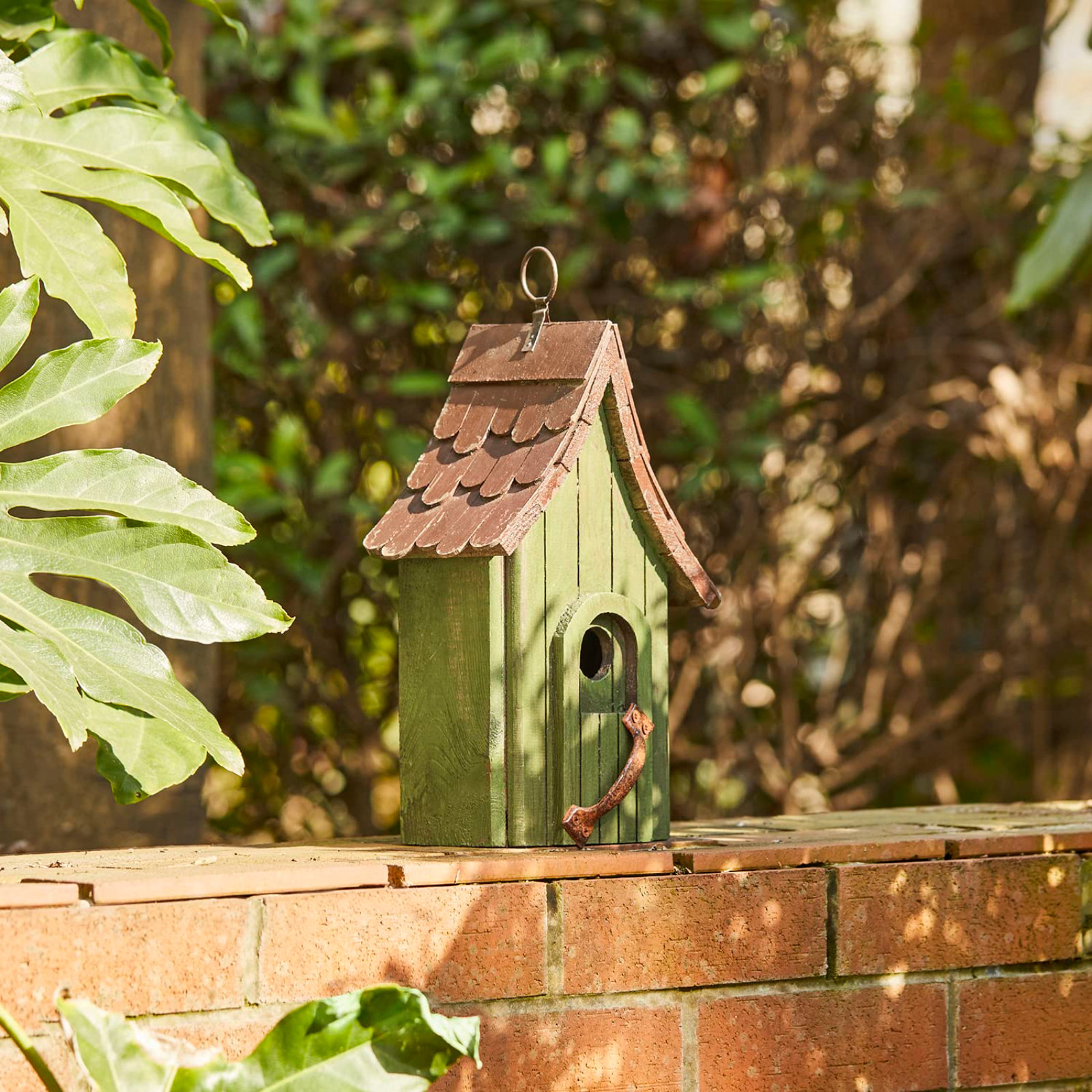 August Grove Green Hand Painted Garden Wood Birdhouse - Wayfair Canada