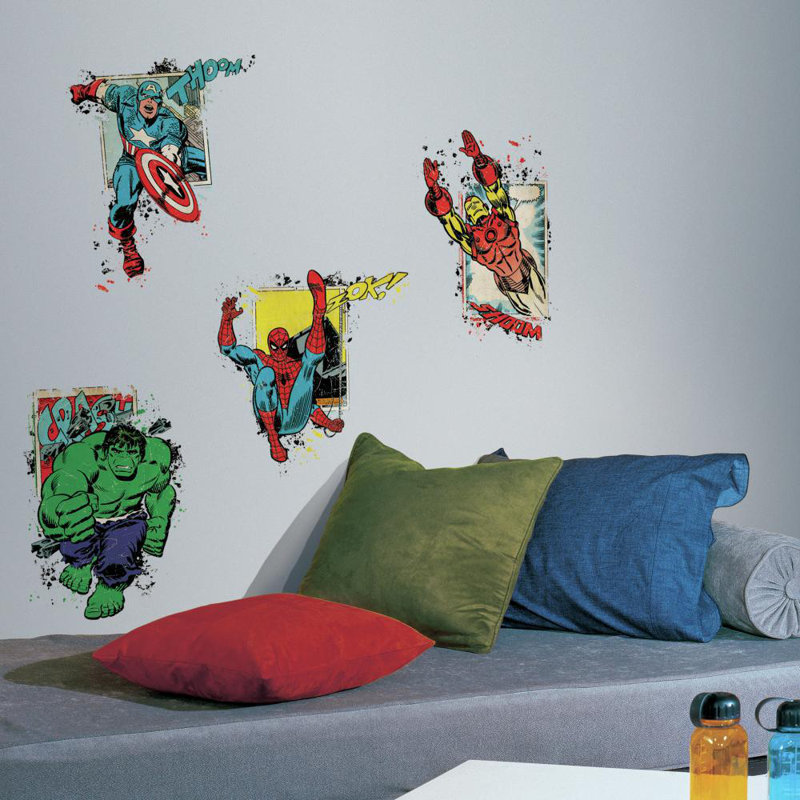 Room Mates Internet Only Marvel Superhero Burst Wall Decal & Reviews ...