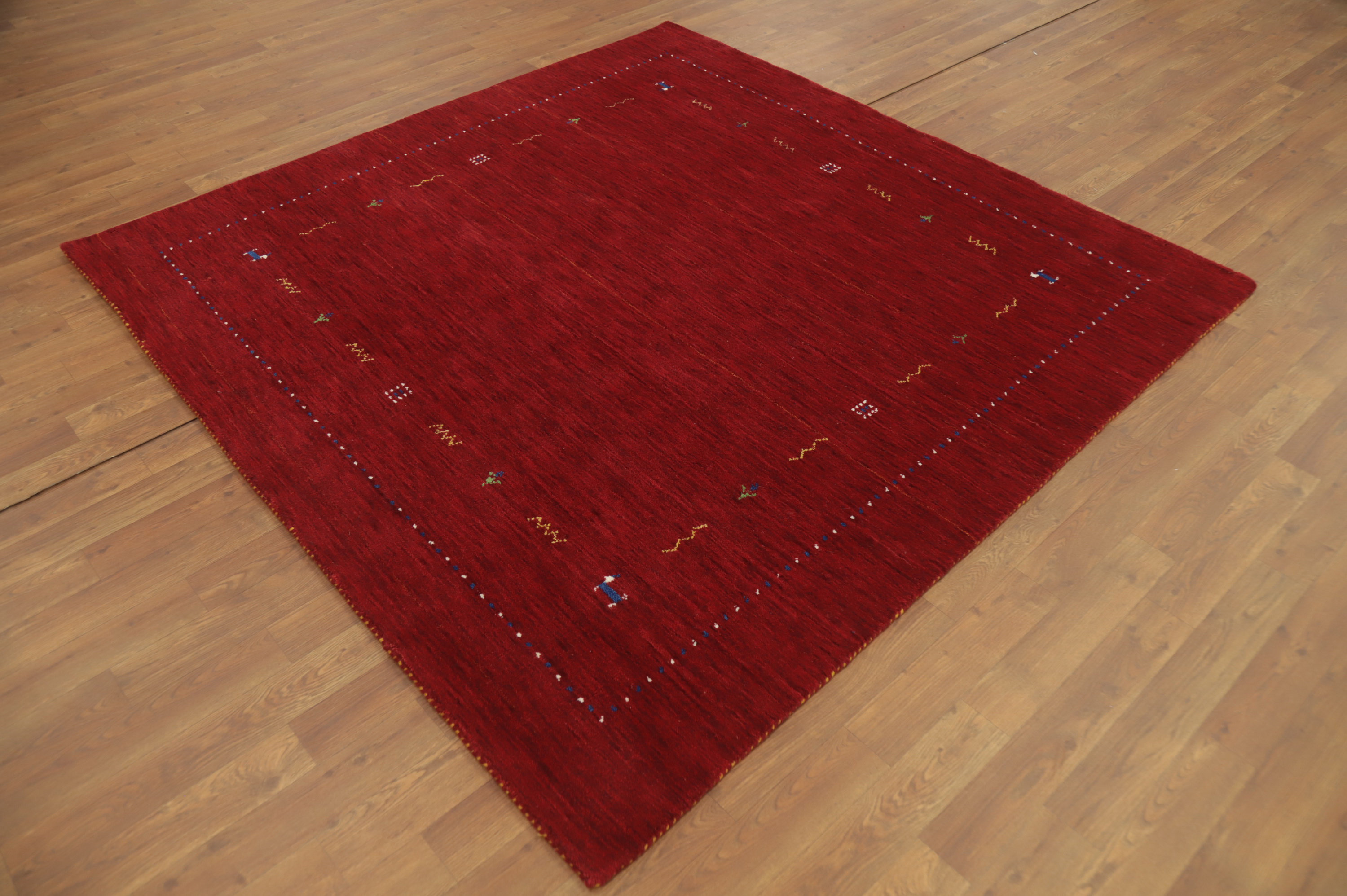 Hokku Designs Tribal Red Oriental Square Area Rug 6x6 | Wayfair