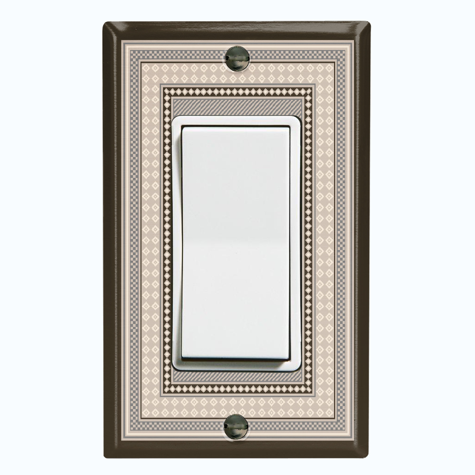 WorldAcc Geometric Pattern Gray Nature Themed 1 - Gang Rocker Standard ...