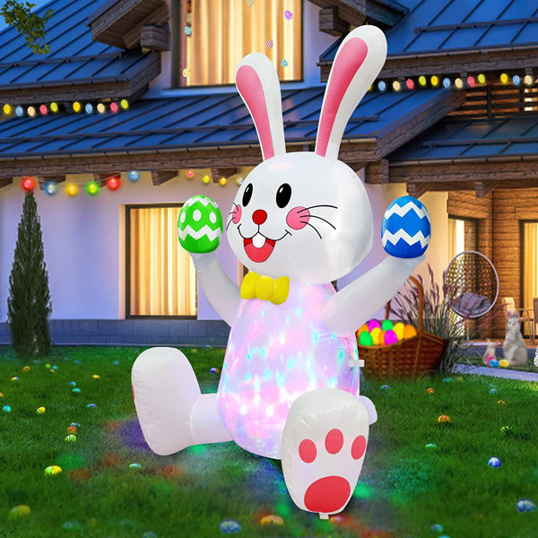 The Holiday Aisle® Bunny Inflatable | Wayfair