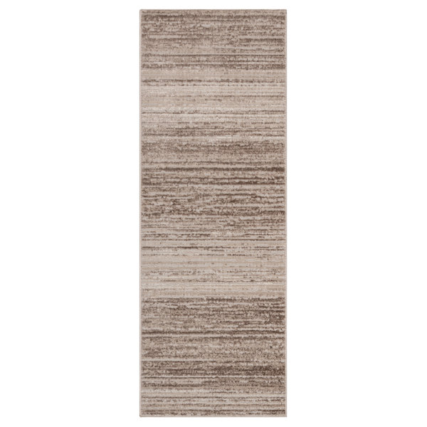 Gertmenian Flora Osian Modern Striped Ombre Soft High-Low Beige Cream ...