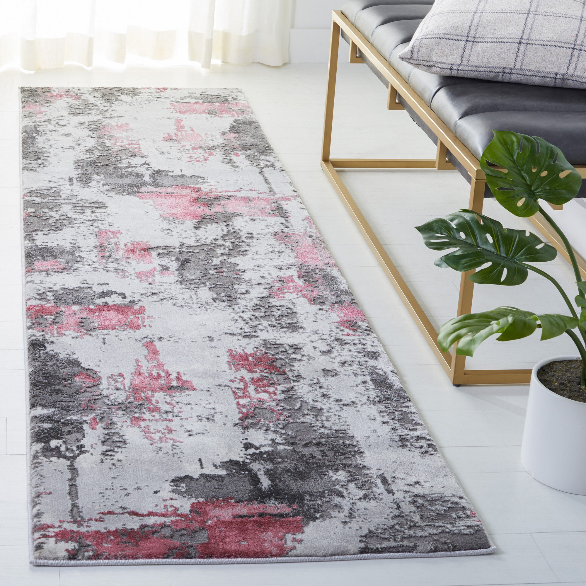17 Stories Craft Performance Abstract Rug & Reviews | Wayfair