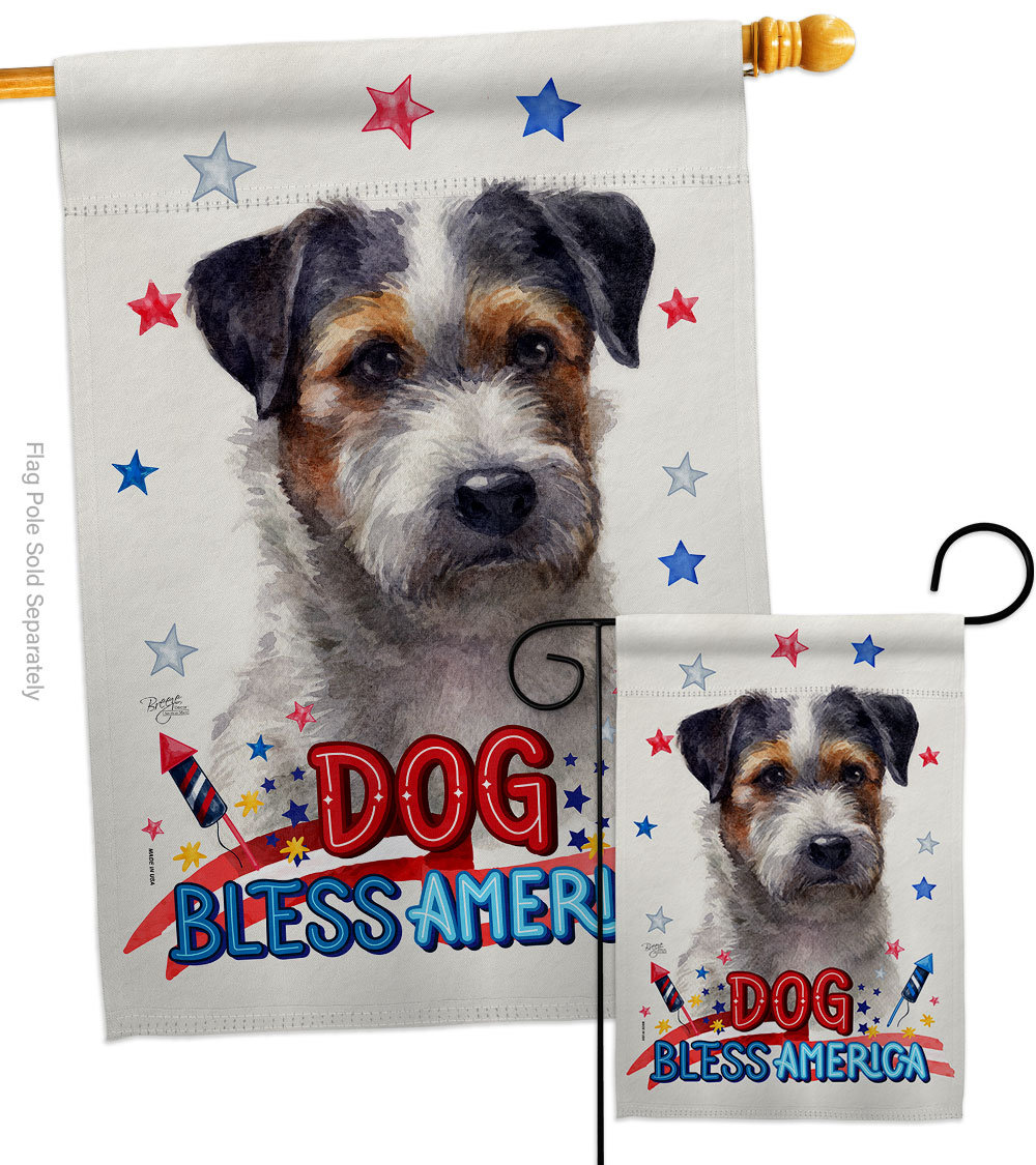 Breeze Decor Patriotic Black Jack Russell Flags Set Dog Animals 28 X40 ...