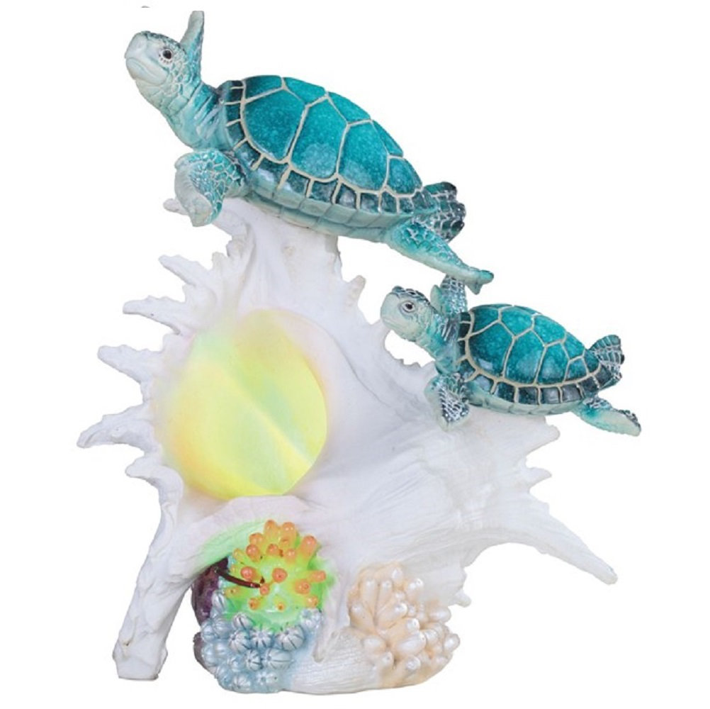 FC Design Led Sea Turtle With Conch Night Light | Wayfair