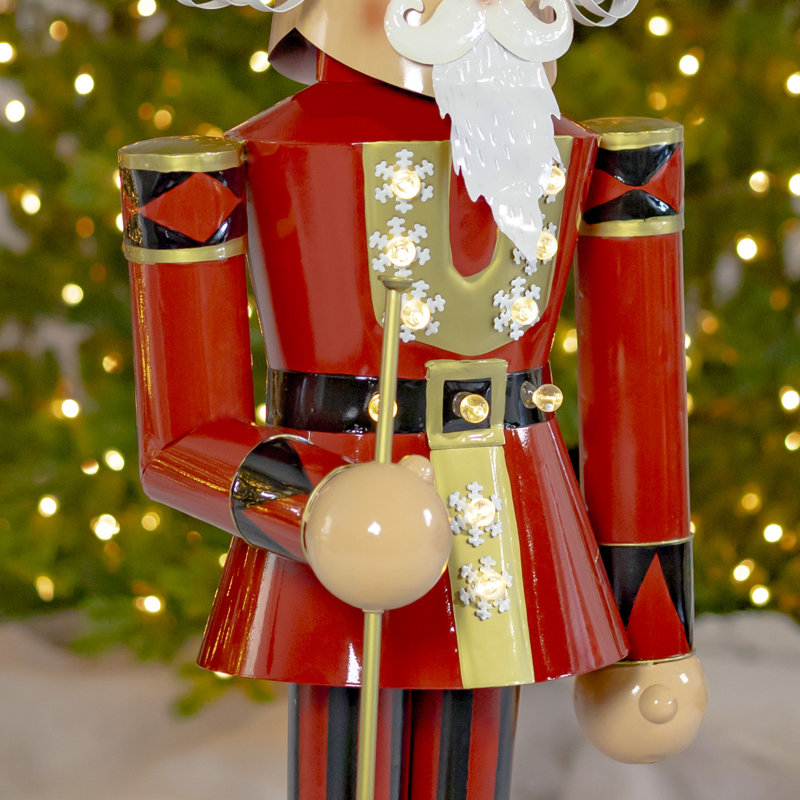 The Holiday Aisle® Large Iron Christmas Nutcracker "David" with Trumpet ...