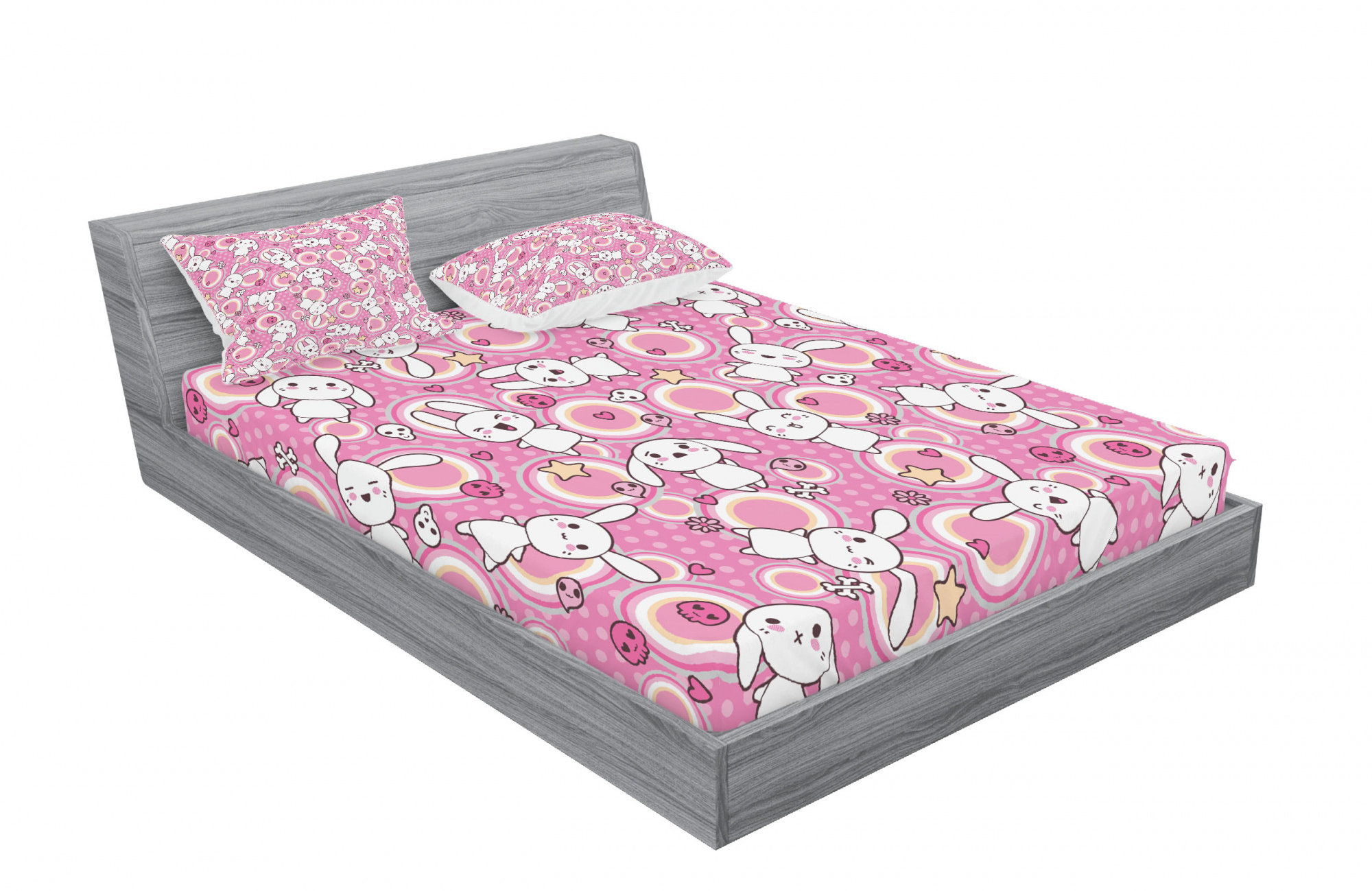 Ambesonne Funky Animals Bunnies Kids Humor Sheet Set | Wayfair