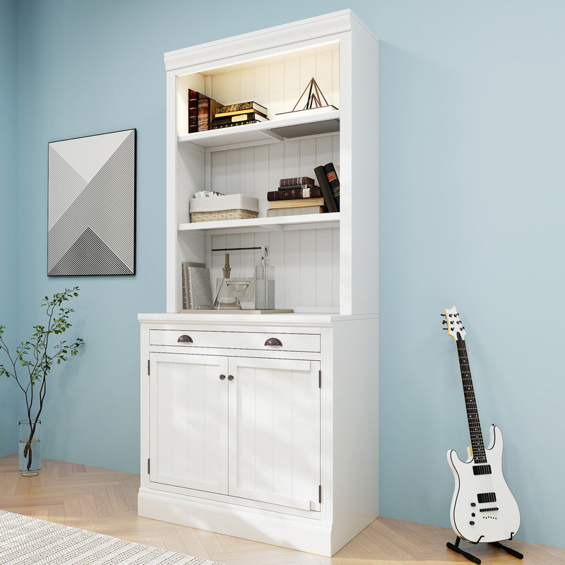 Red Barrel Studio® Arlener 83.6" Bookcase with LED Lighting | Wayfair