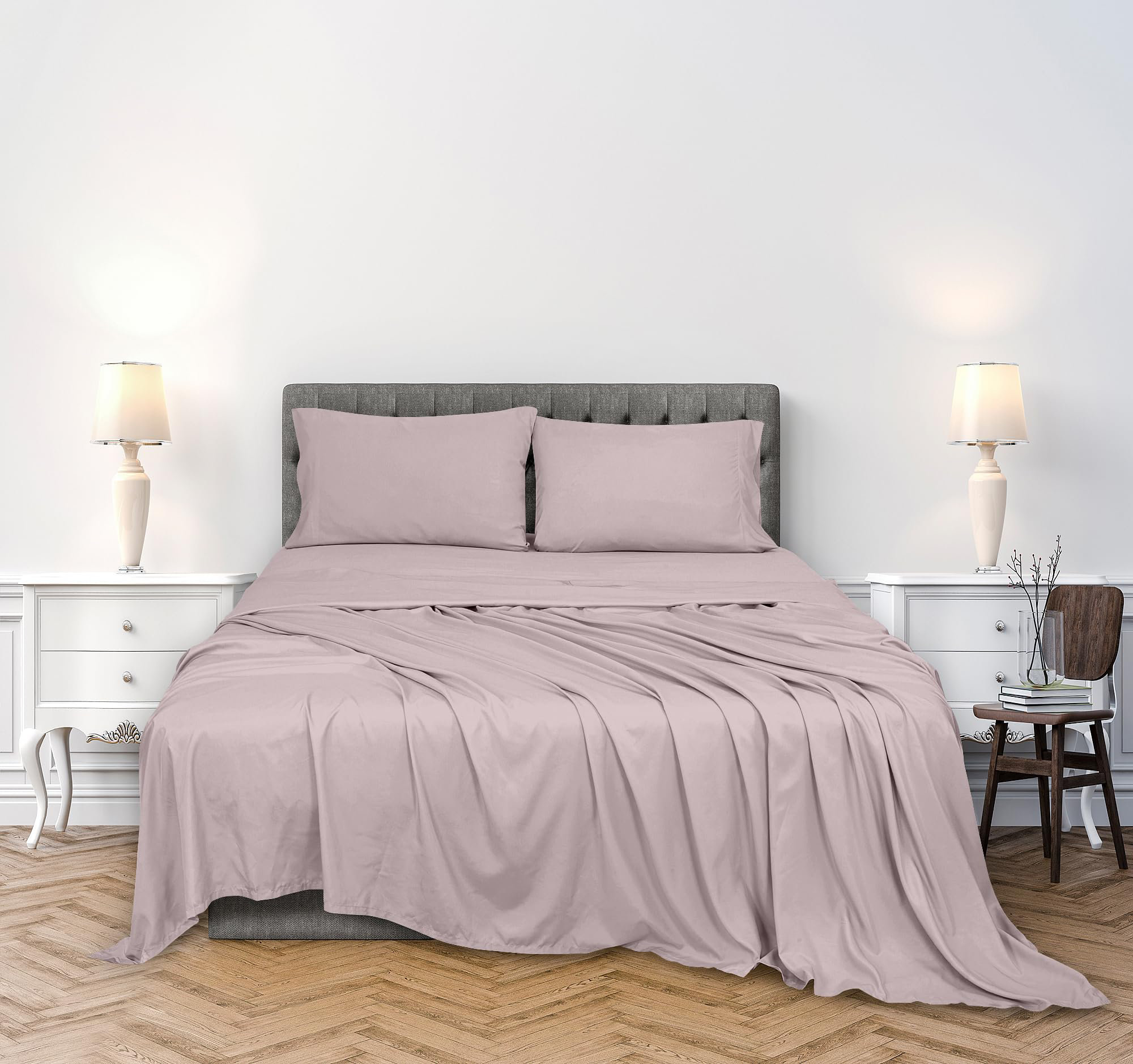 Royale Linens 300 Thread Count 100% Long Staple Combed Cotton Sheet Set ...