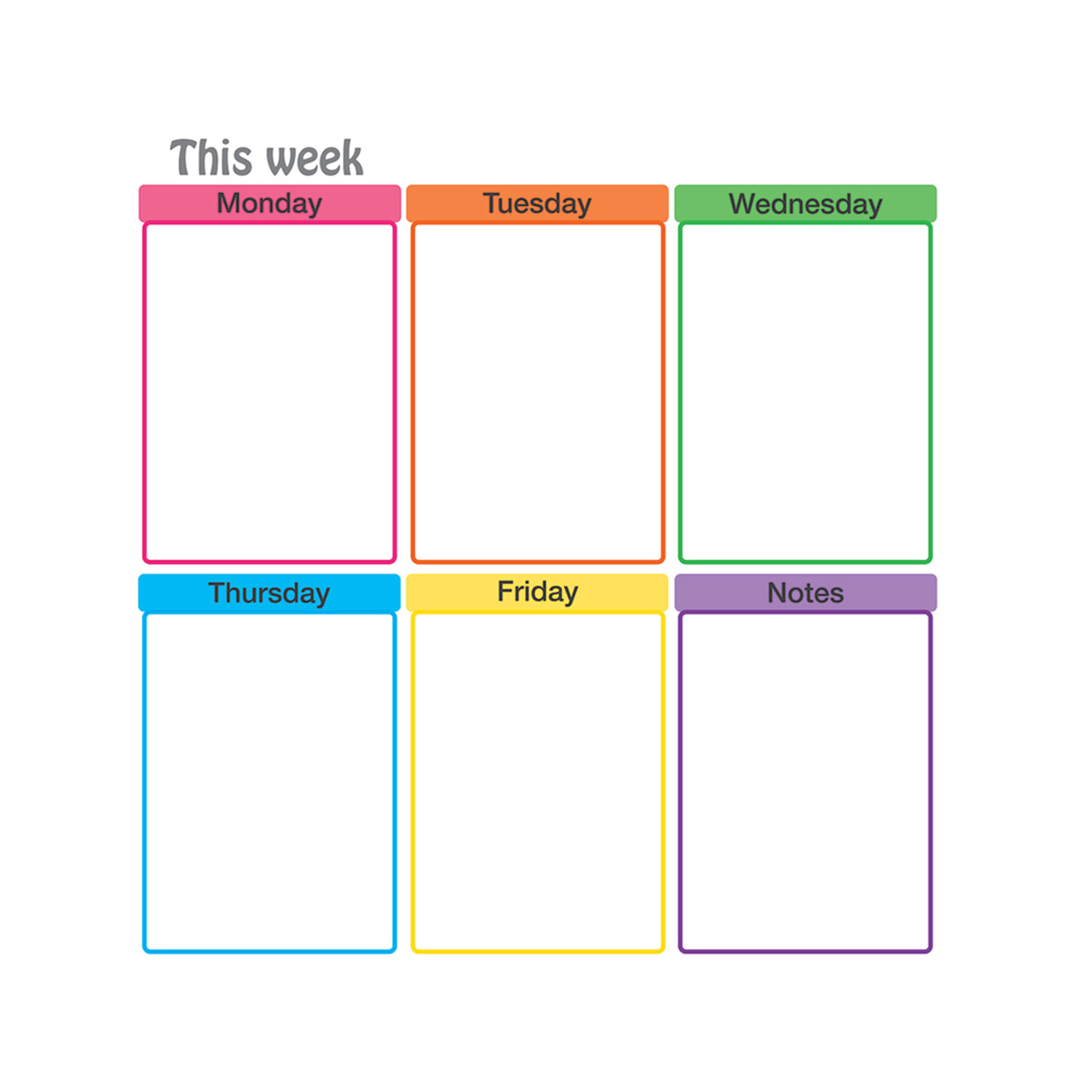 Geyer Instructional Products Magnet This Week Calendar Wall Mounted ...