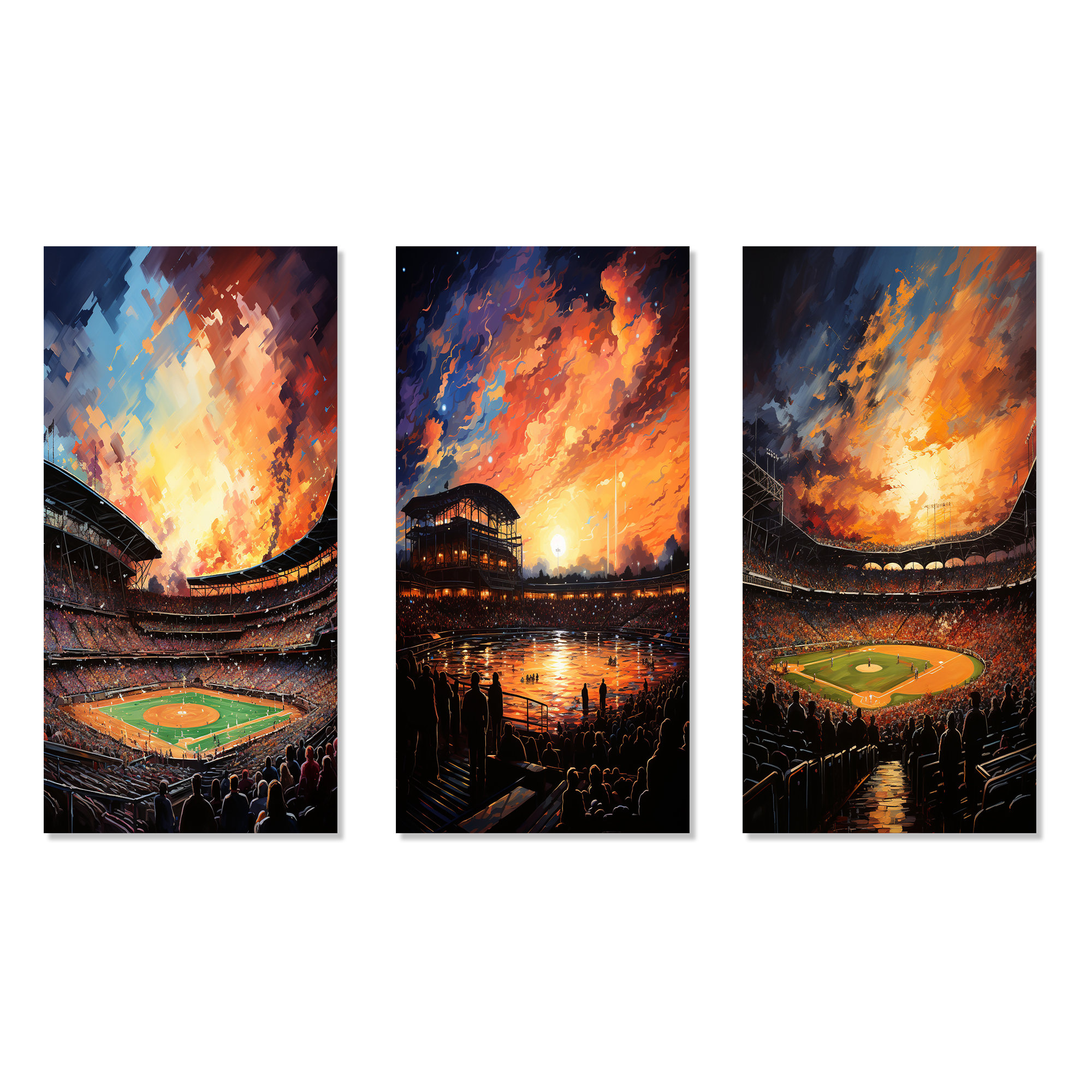 Lark Manor Stadium Championship Clash - Stadiums Metal Wall Art Set Of ...