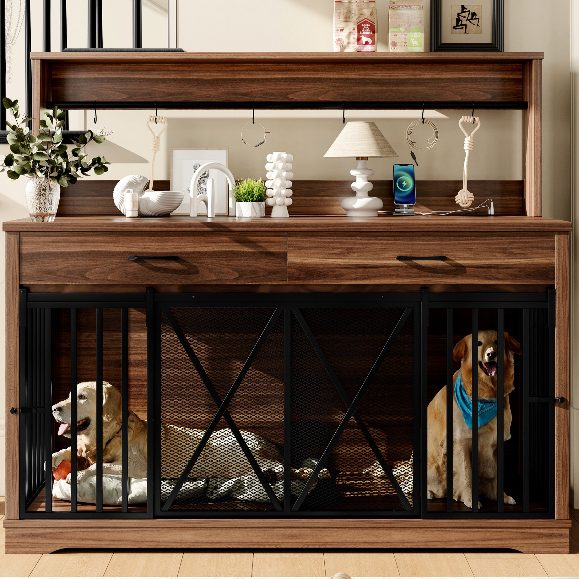 xingguangya Heavy Duty Pet Barrier Dog Cage For Extra Large Or Two ...