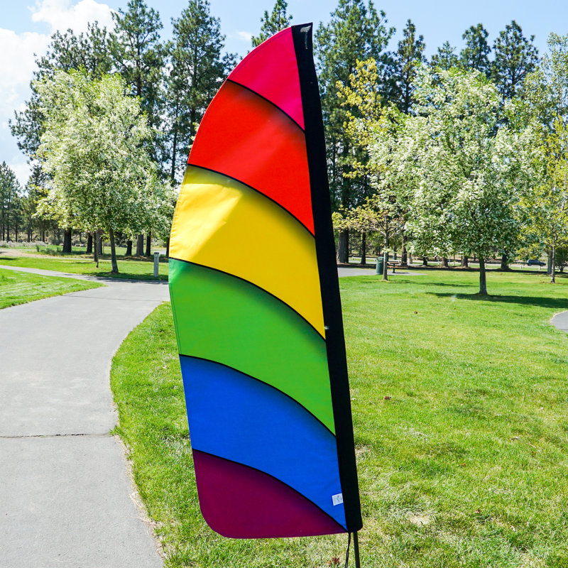 In The Breeze 4' Heavy Duty Colorful Double Sided Feather Banner 48 H x ...