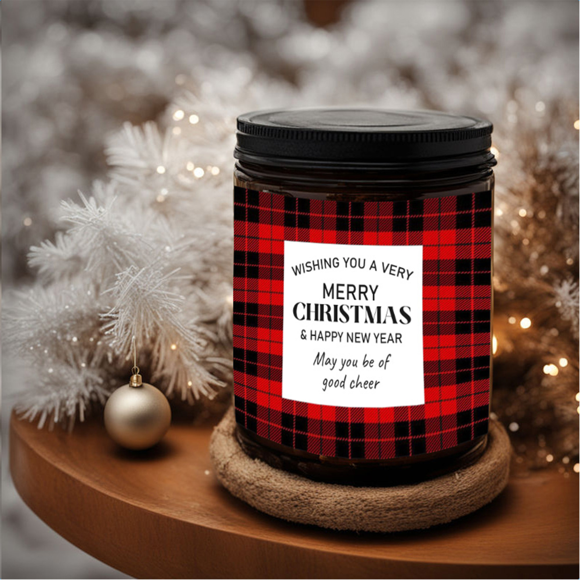 The Holiday Aisle® Lavender Scented Candle Merry Christmas Gift for ...