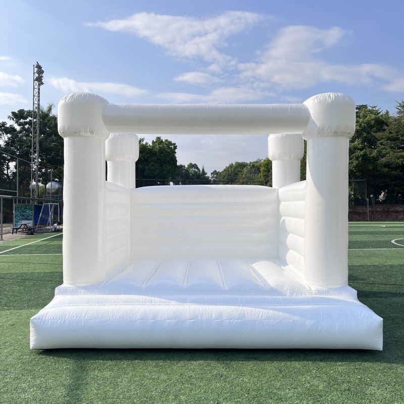 Connsann 13' x 13' Commercial White Bounce House with Air Blower(Flap ...