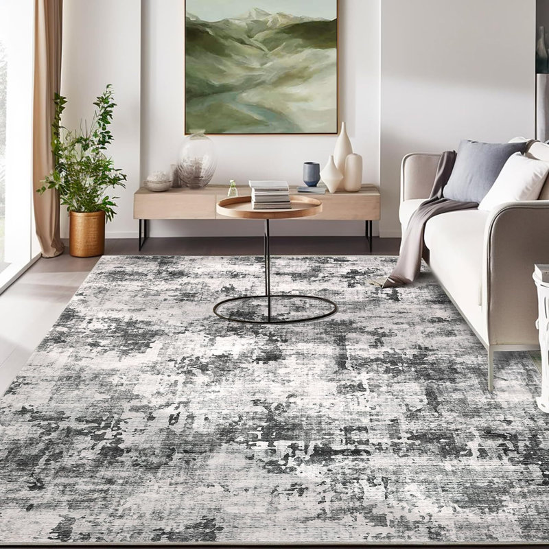 17 Stories 9X12 Area Rug For Living Room, Soft Abstract Washable Rug ...