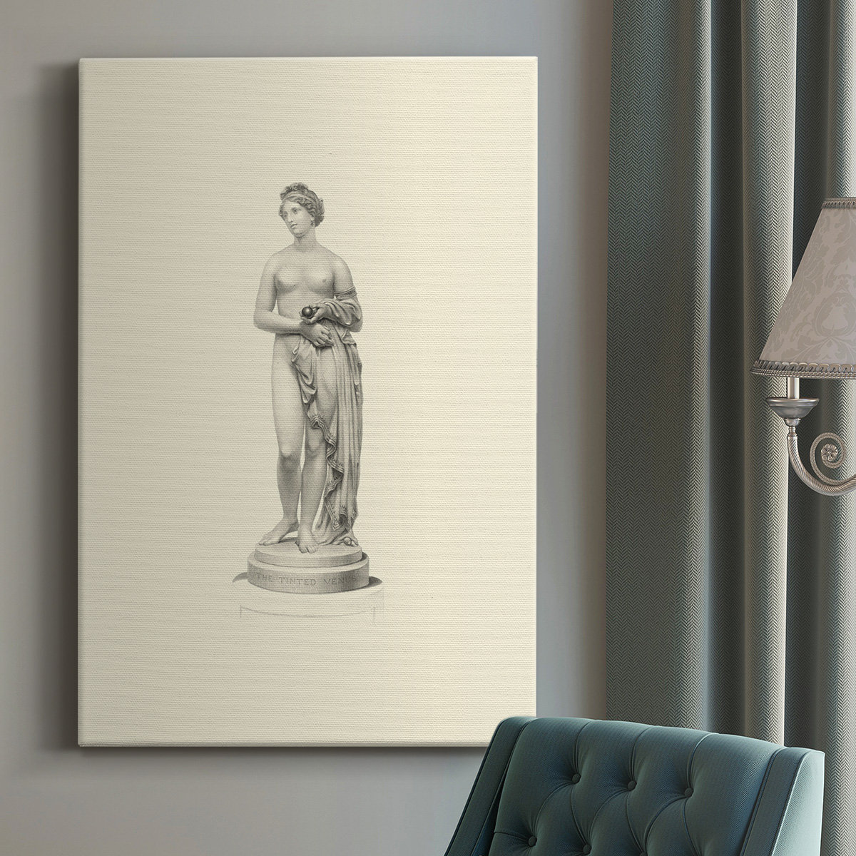 Astoria Grand Classical Statuary I - Wrapped Canvas Painting | Wayfair