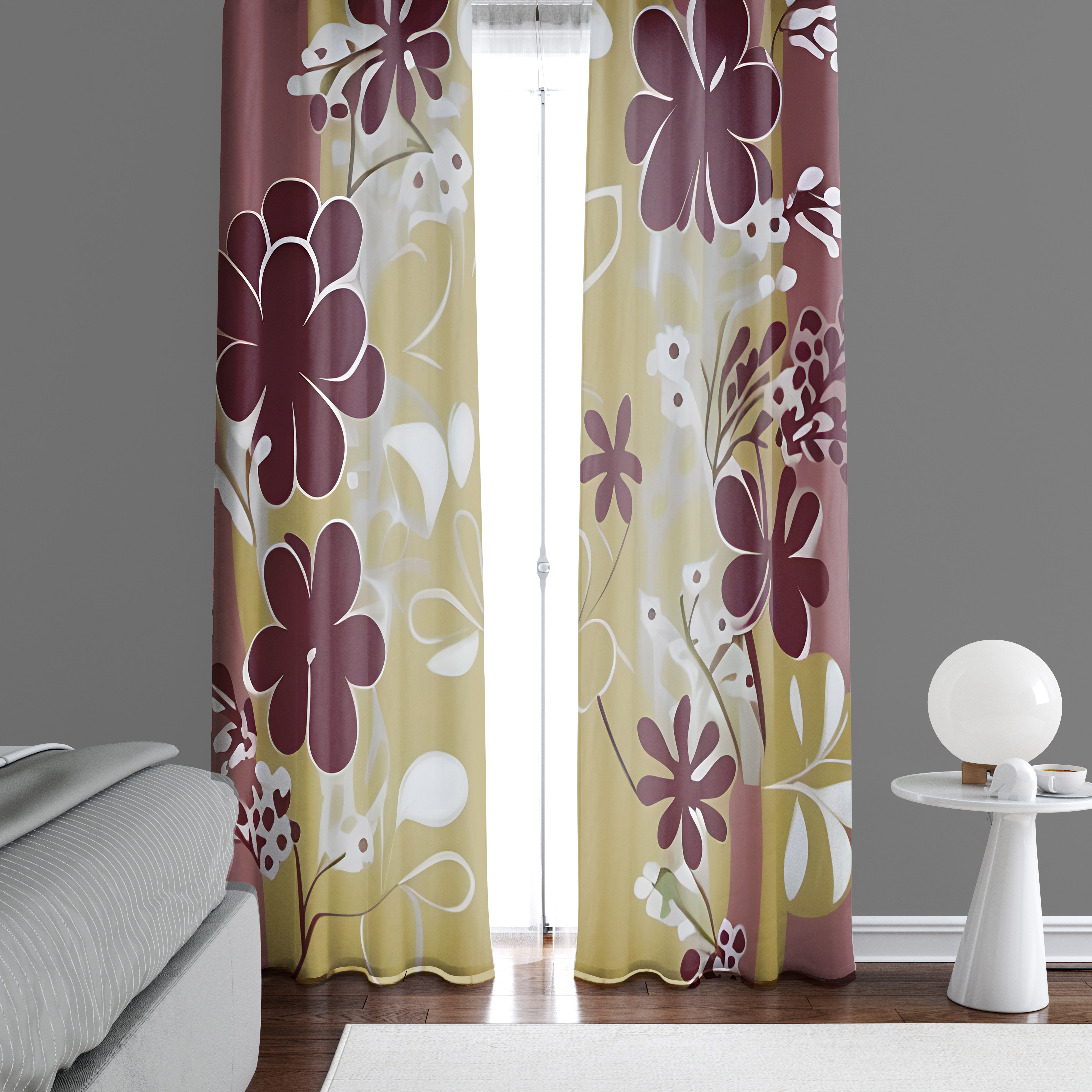 East Urban Home Contessa Polyester Semi-Sheer Curtain Pair | Wayfair