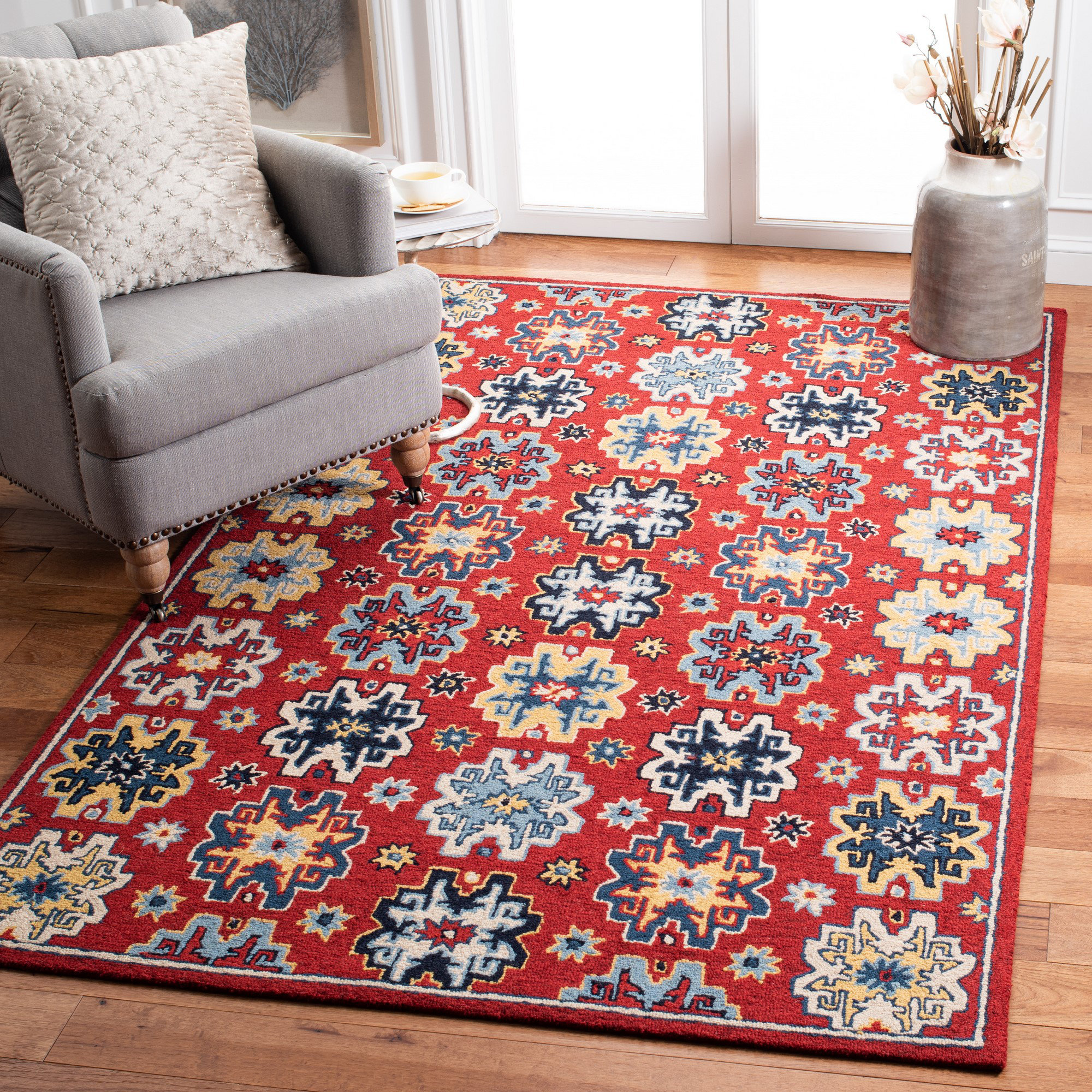 Millwood Pines Betsy Hand Tufted Wool Southwestern Rug | Wayfair