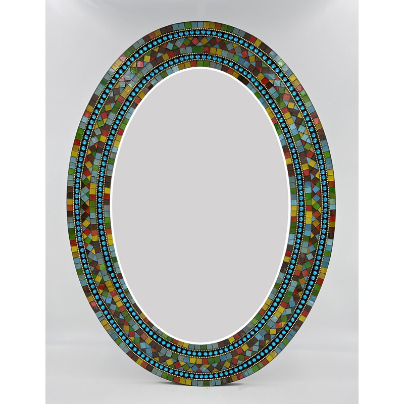 Winston Porter Zorigs Mosaic Mirror, Handcrafted Mosaic Decorative Wall ...