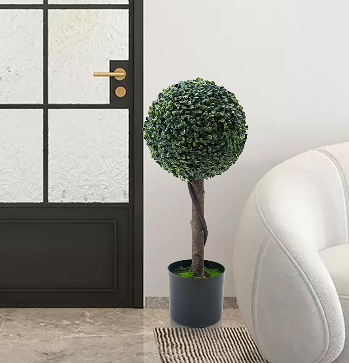 Primrue Fake Greenery Milan Grass Artificial Topiary Ball Tree For ...