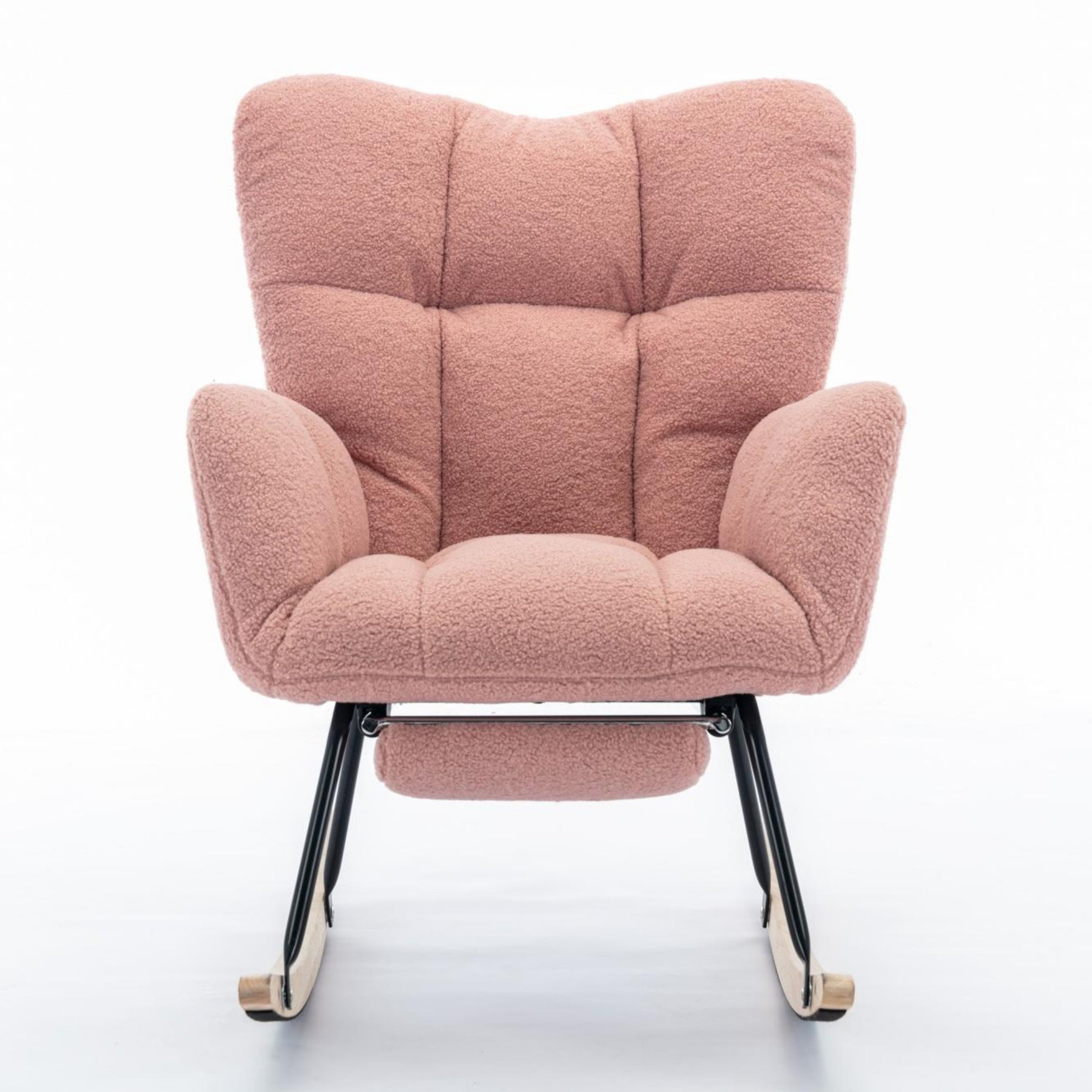 Corrigan Studio® Teddy Fabric Rocking Chair With Adjustable Footrest ...