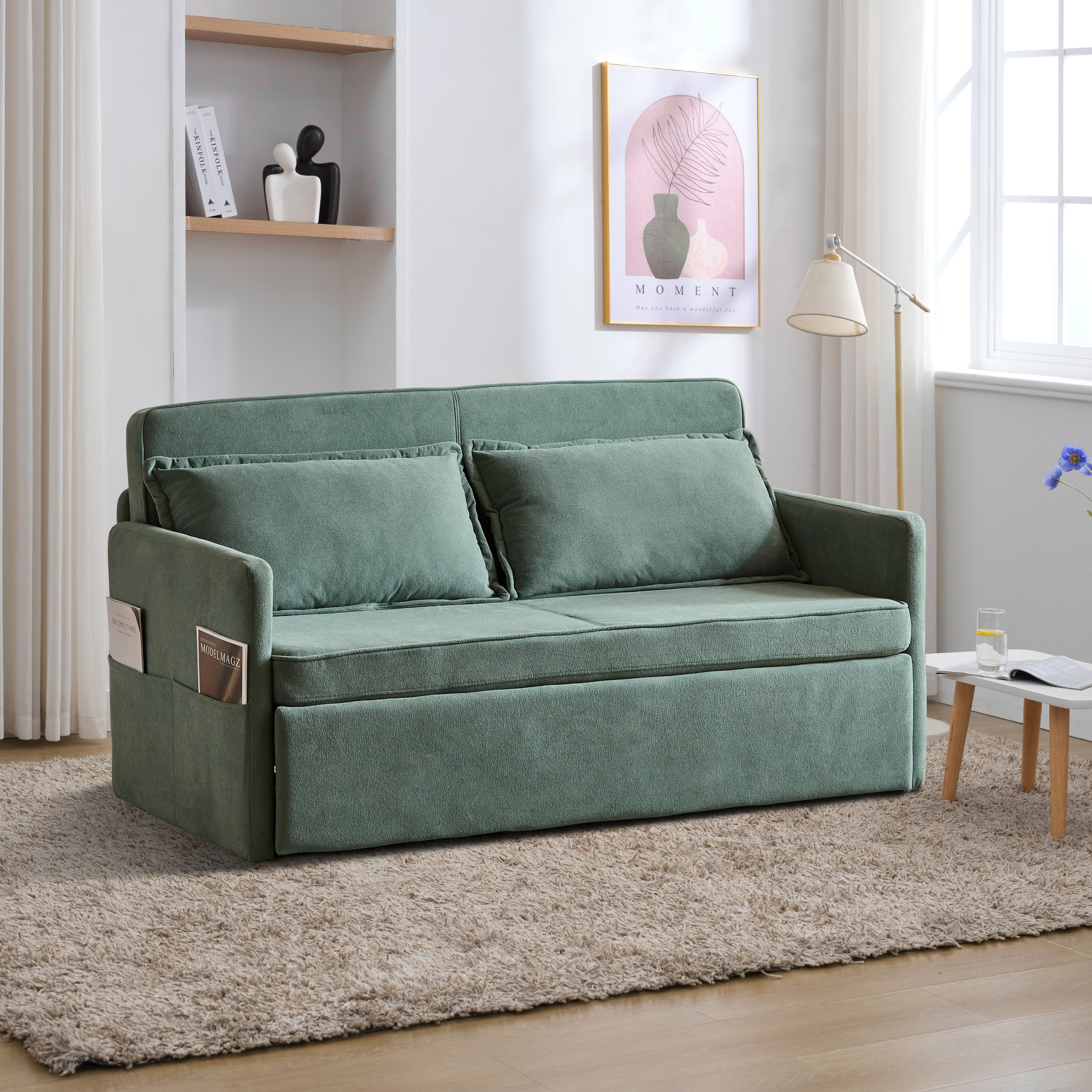 Ebern Designs Adult Sleeper Sofa Bed, Convertible Sofa Chair Pull-Out ...