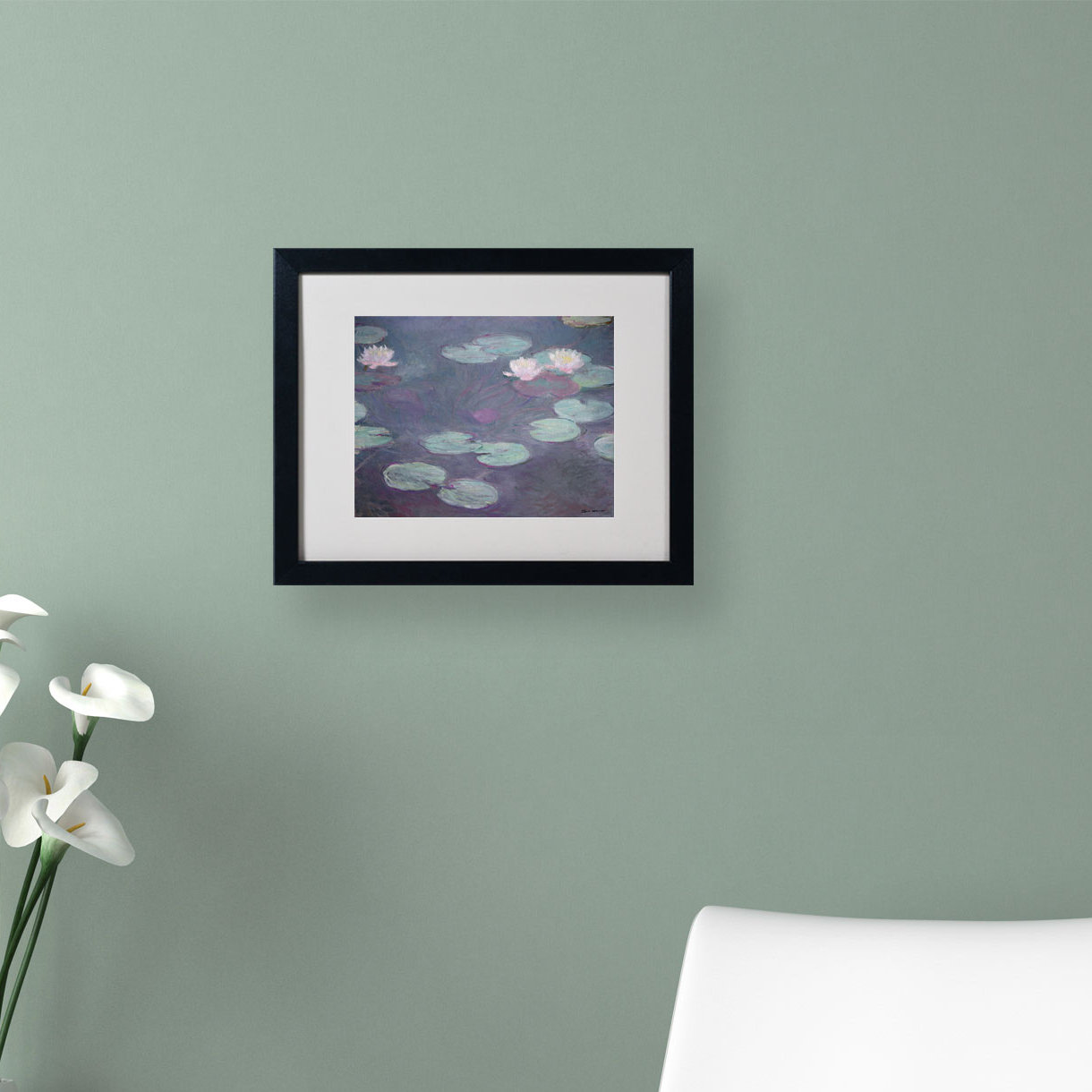 Vault W Artwork Pink Lilies 1897-1899 by Claude Monet - Picture Frame ...