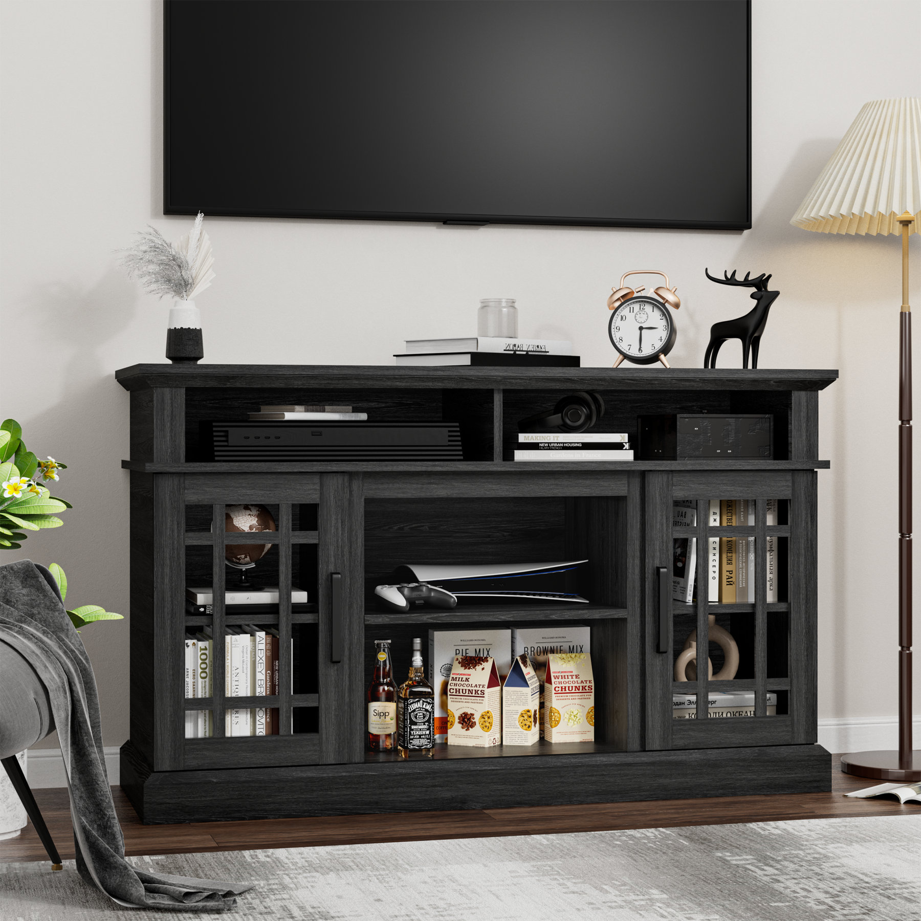 Red Barrel Studio® Akes 48" Farmhouse TV Stand for TVs up to 55",Media ...