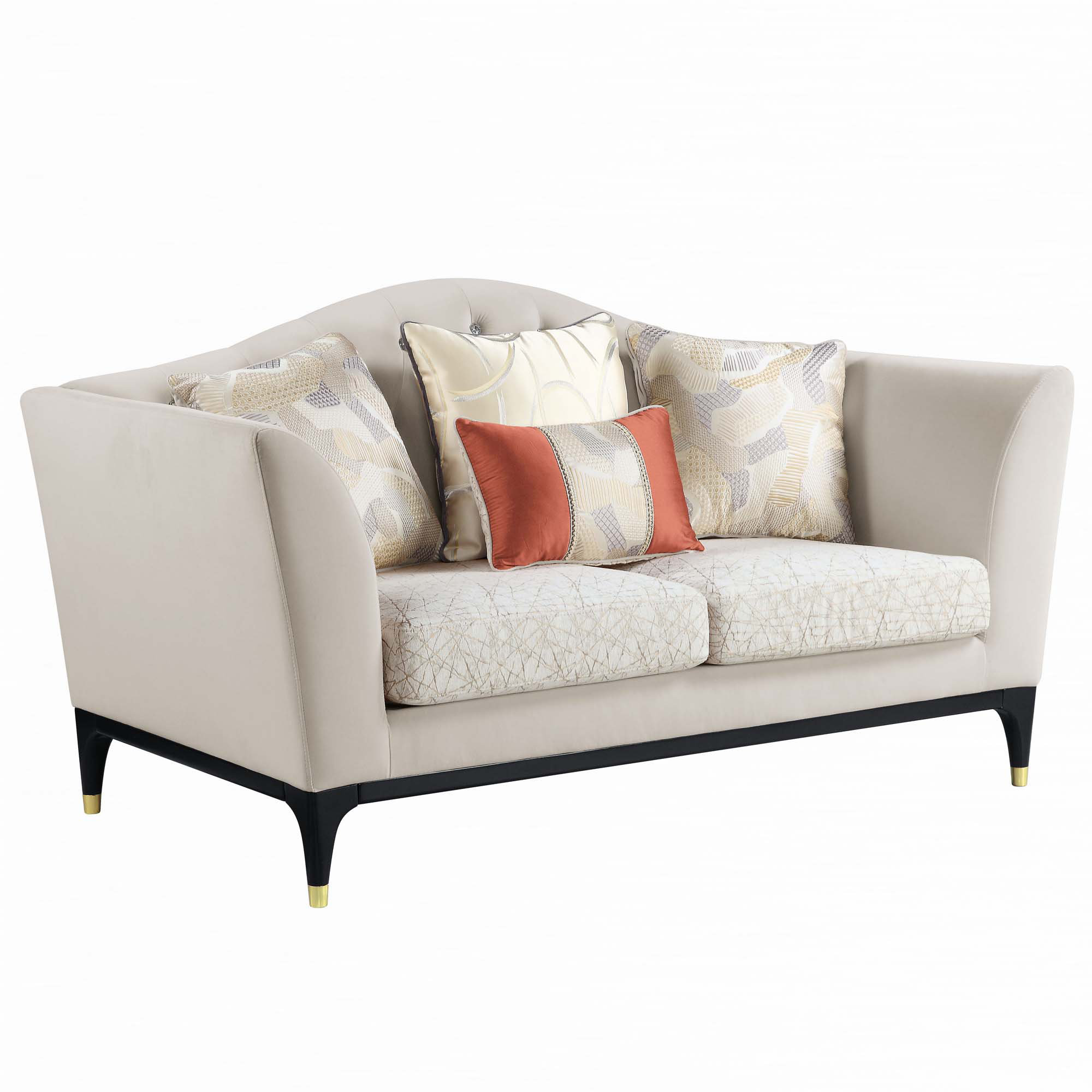 House of Hampton® Transitional Style Sofa With Pillows | Wayfair