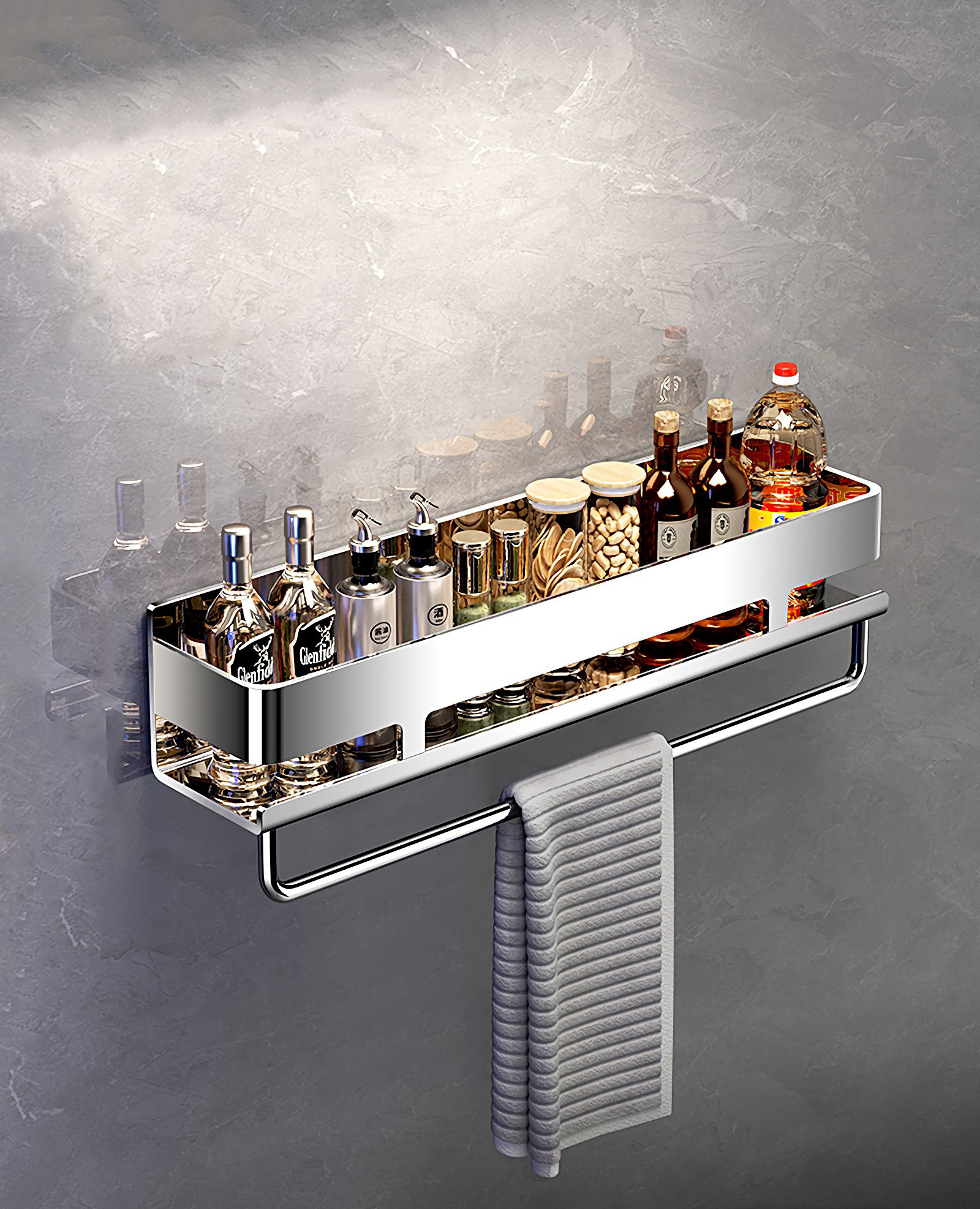 Mint Pantry® Multi-Functional Wall-Mounted Kitchen Spice Rack ...