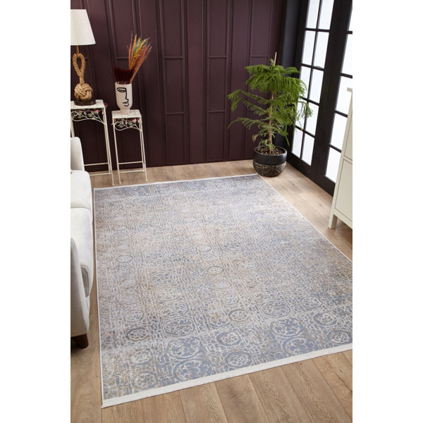 Latitude Vive Neva Modern Machine Woven Grey Area Rug | Wayfair.co.uk