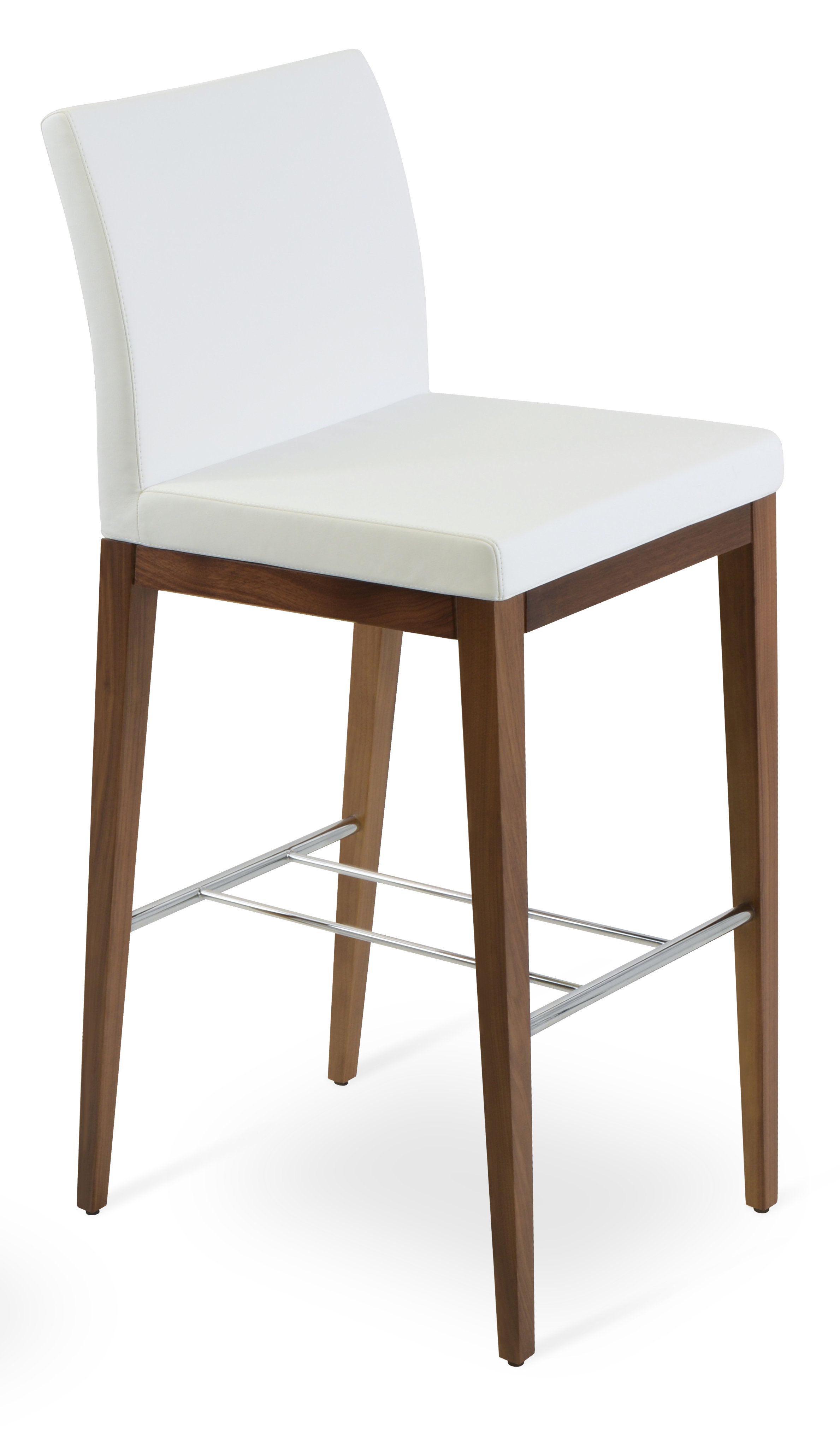 sohoConcept Aria American Walnut Wood Counter & Bar Stool | Wayfair